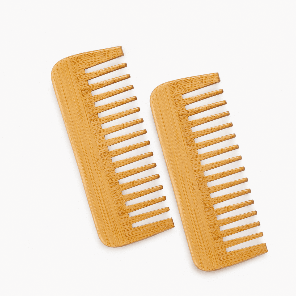 Wide-Tooth Bamboo Hair Detangling Comb, No Handle, Anti-Static, For ...
