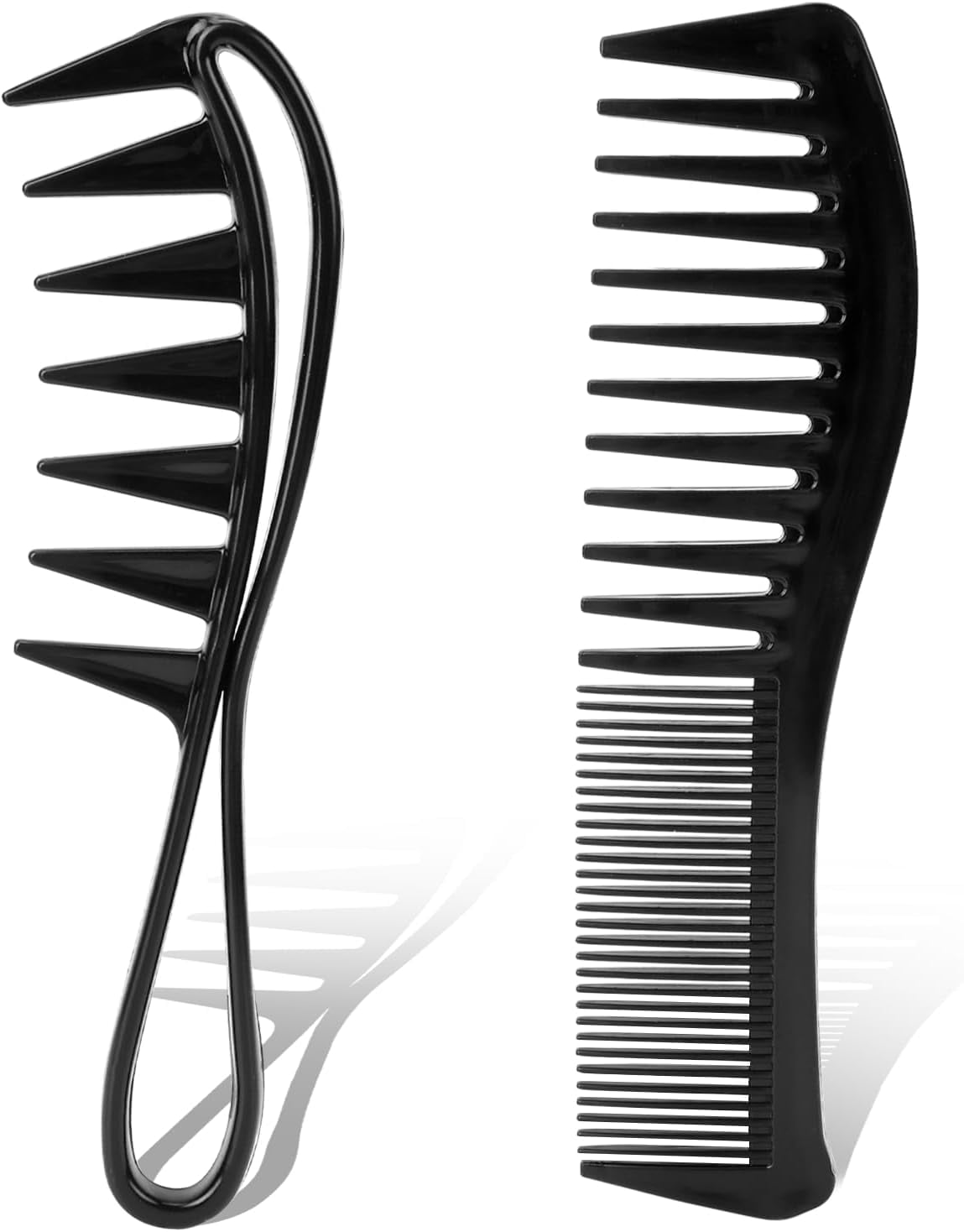Wide Tooth Comb,2 Pack Large Hair Detangling Combs Shark Teeth Comb Shower Comb Large Tooth Comb ...