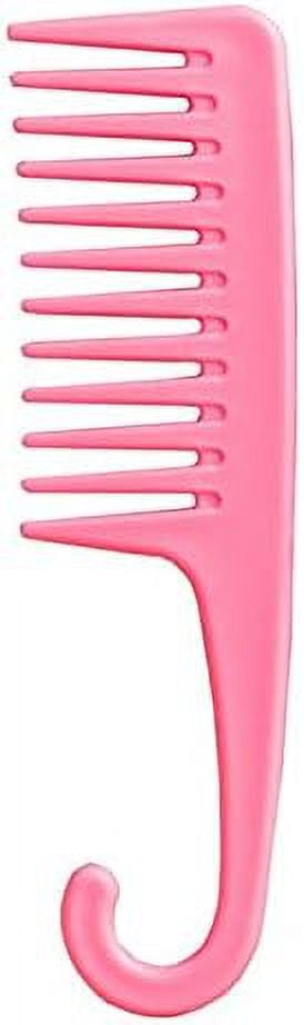 Wide Tooth Comb Detangling Brush Shower Comb With Hook for Curly Hair ...