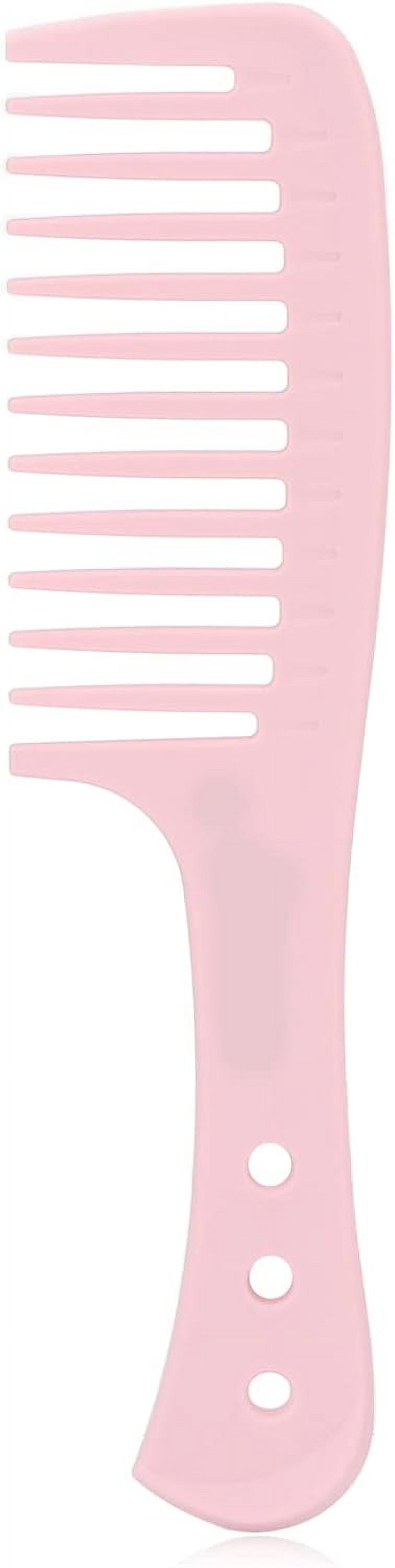 Wide Tooth Comb, Pink Detangling Comb, Hairdressing Comb for Home Salon ...