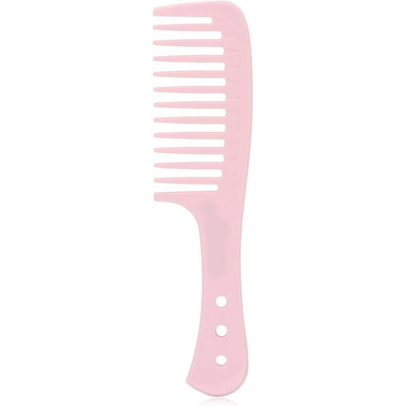 Wide Tooth Comb, Pink Detangling Comb, Hairdressing Comb for Home Salon ...