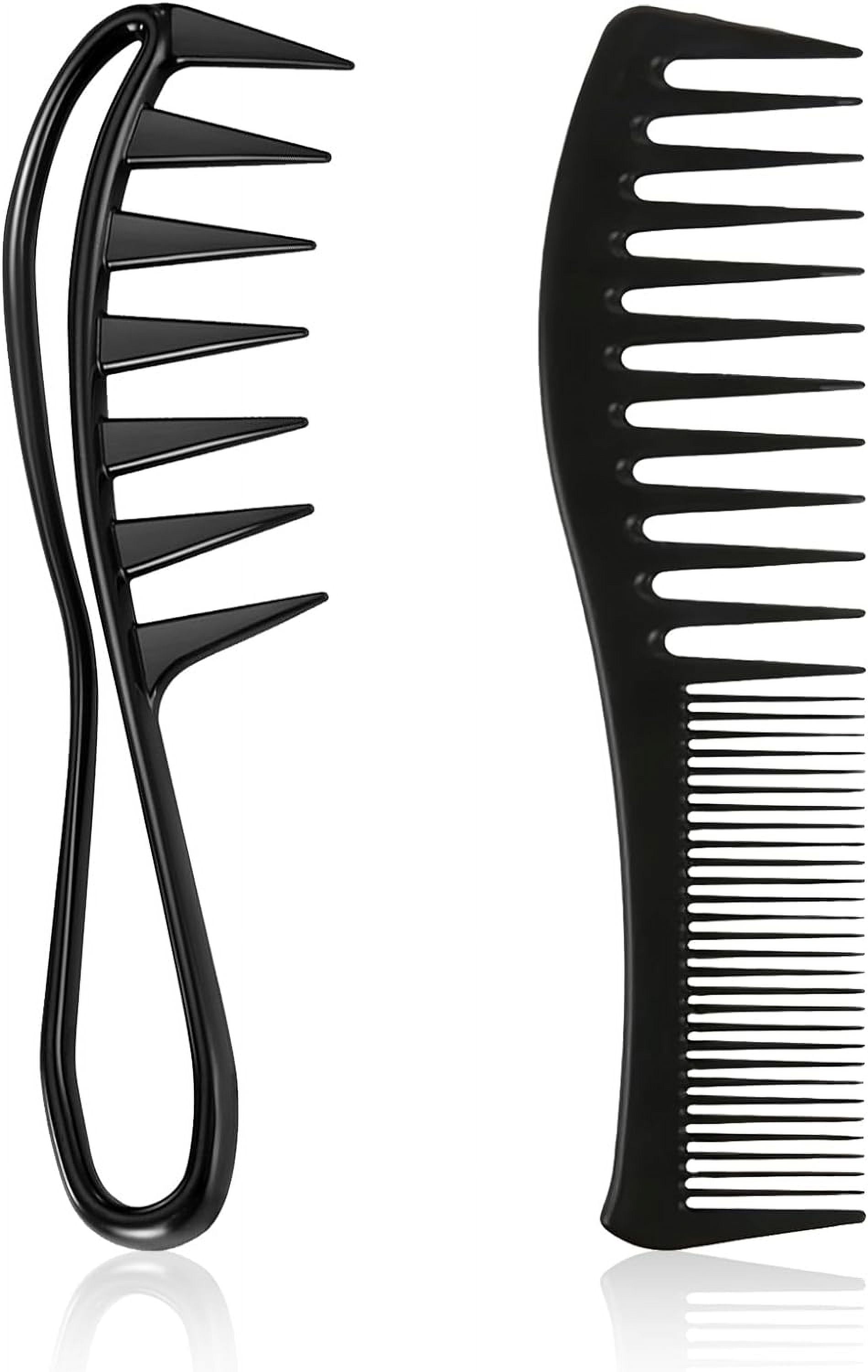 Wide Tooth Comb Texture Comb, 2 Pcs Shark Teeth Comb Curl Comb Big ...