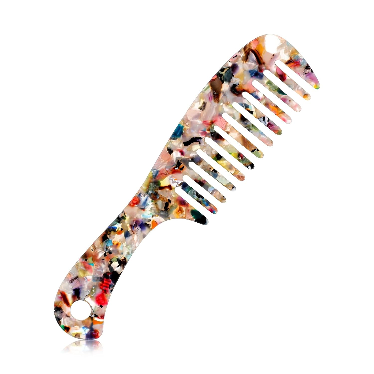 Wide Tooth Comb for Women Cellulose Acetate Round Tooth Large ...