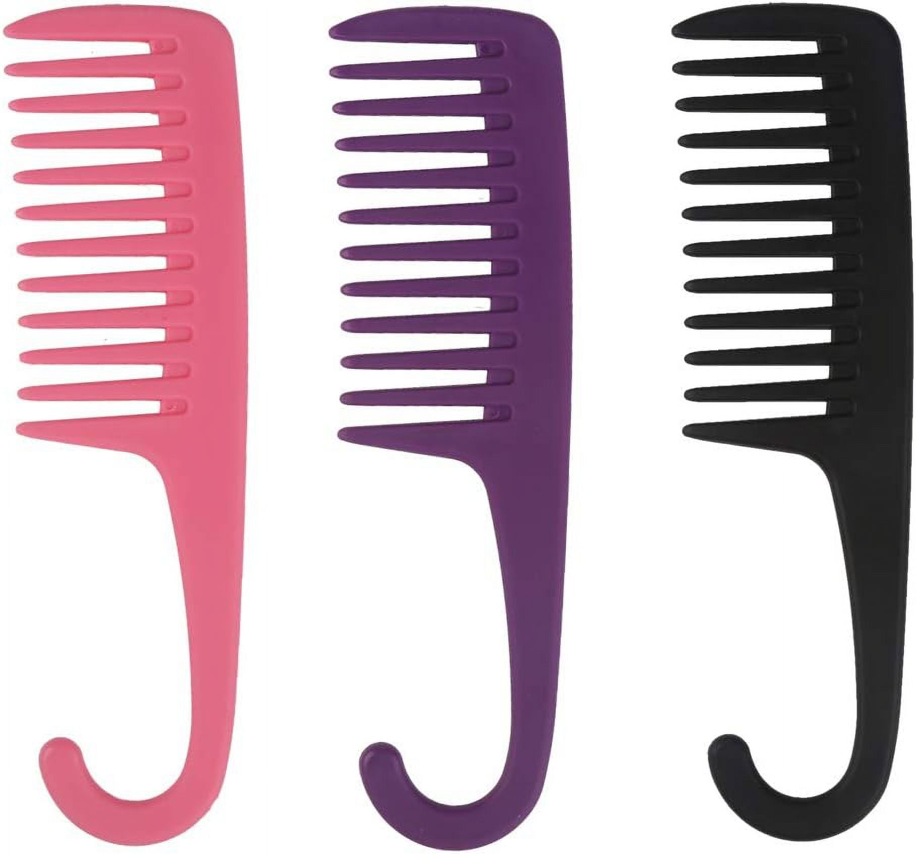 Trinyaa Wide Tooth Combs, Unbreakable Plastic Detangler Set, Assorted ...