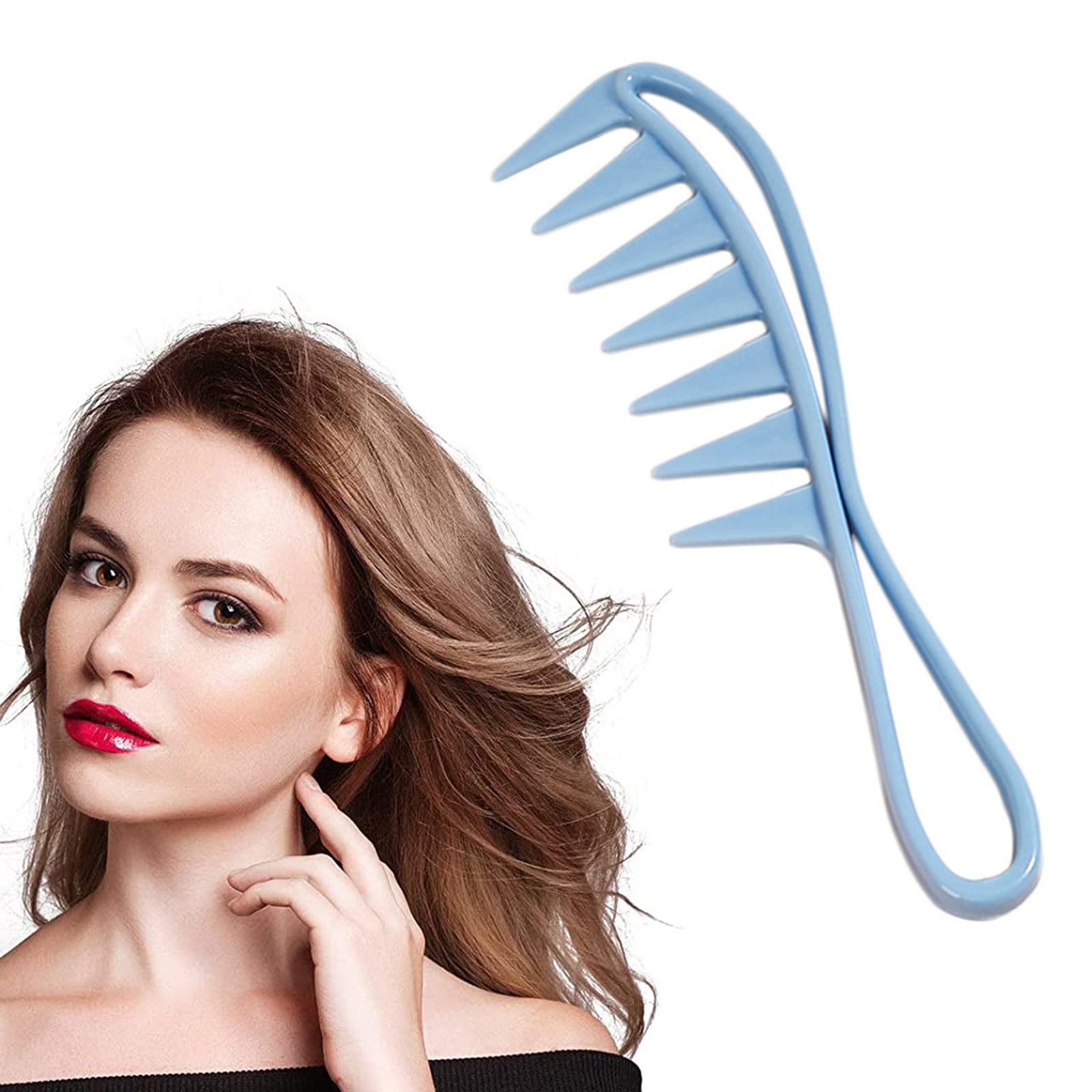 Wide Tooth Detangling Comb Shower Flexible Comb Wide Spacing Teeth Comb ...