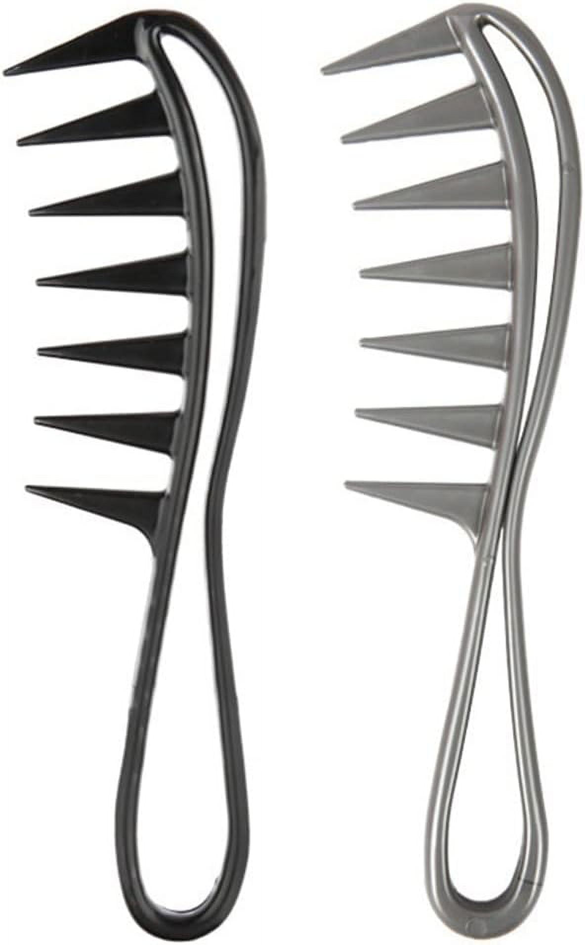 Wide Tooth Shark Combs,2 Pcs Curl combs Salon Large Teeth Combs Afro ...