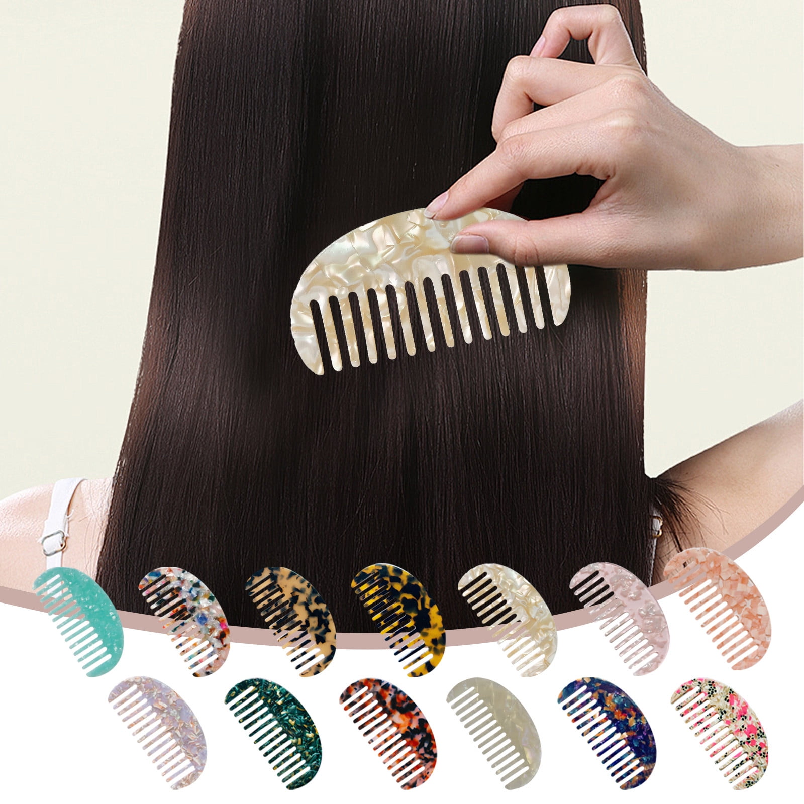 Wide-Toothed Detangling Comb for Thick & Curly Hair - Anti-Static ...