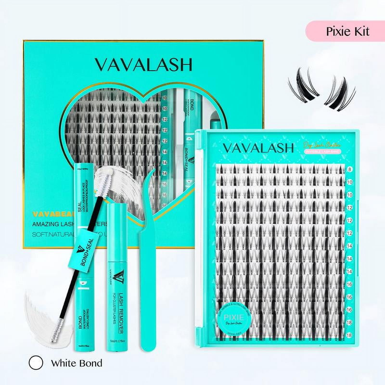 Wide Ultra-thin Invisible Lash Band, Ivy Daily Natural Individual Cluster Lash Kit, Pixie Manga ...