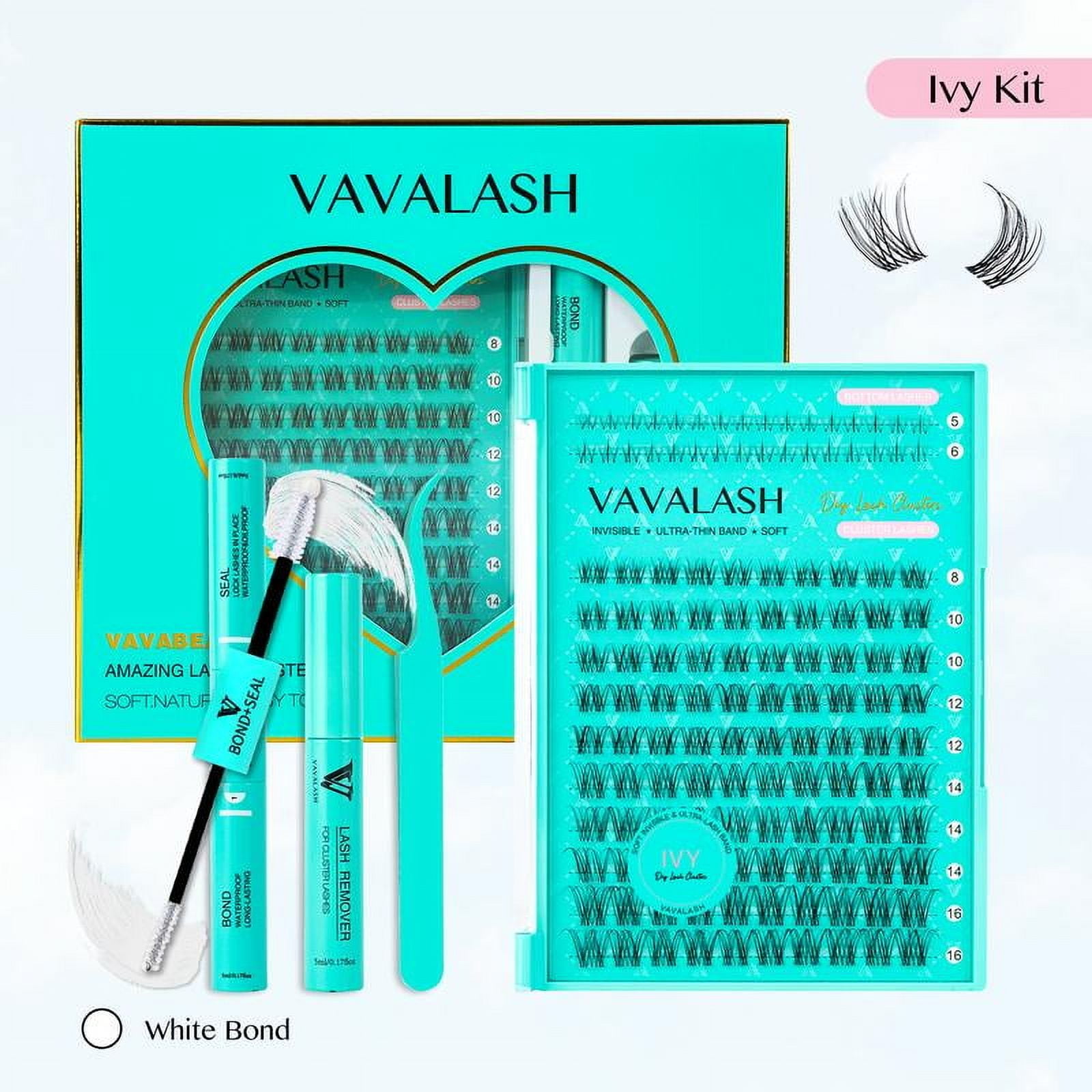 Wide Ultra-thin Invisible Lash Band, Ivy Daily Natural Individual Cluster Lash Kit, Pixie Manga ...