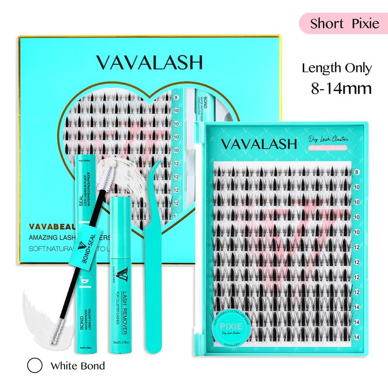 Wide Ultra-thin Invisible Lash Band, Ivy Daily Natural Individual Cluster Lash Kit, Pixie Manga ...