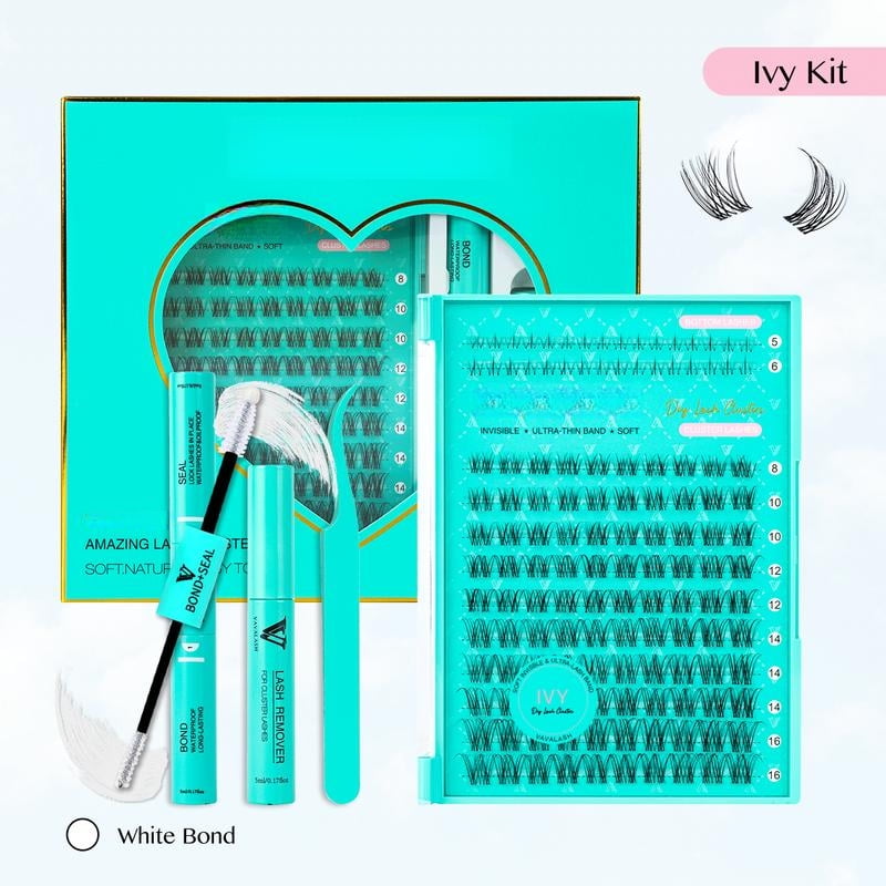 Wide Ultra-thin Invisible Lash Band, Natural Individual Cluster Lash Kit, Lash, Magic Clusters ...