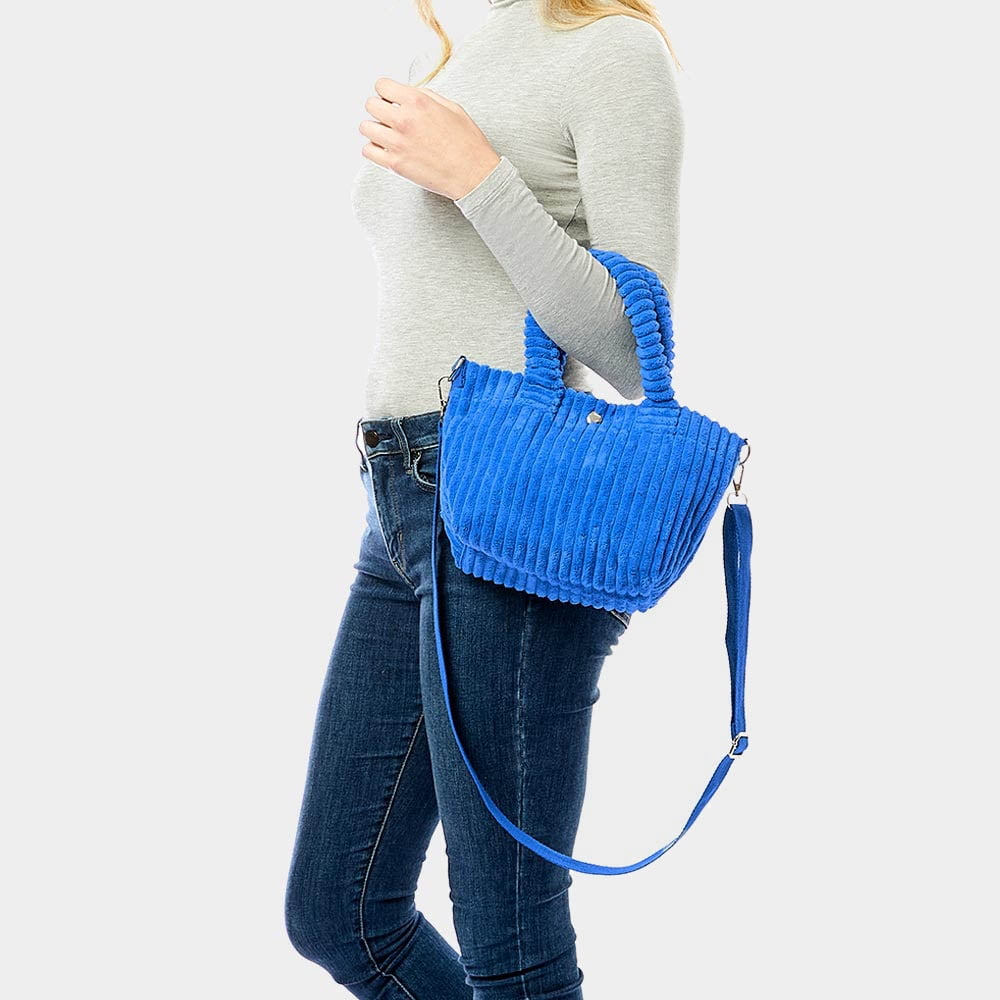 Wide Wale Corduroy Tote / Crossbody Bag - Walmart.com