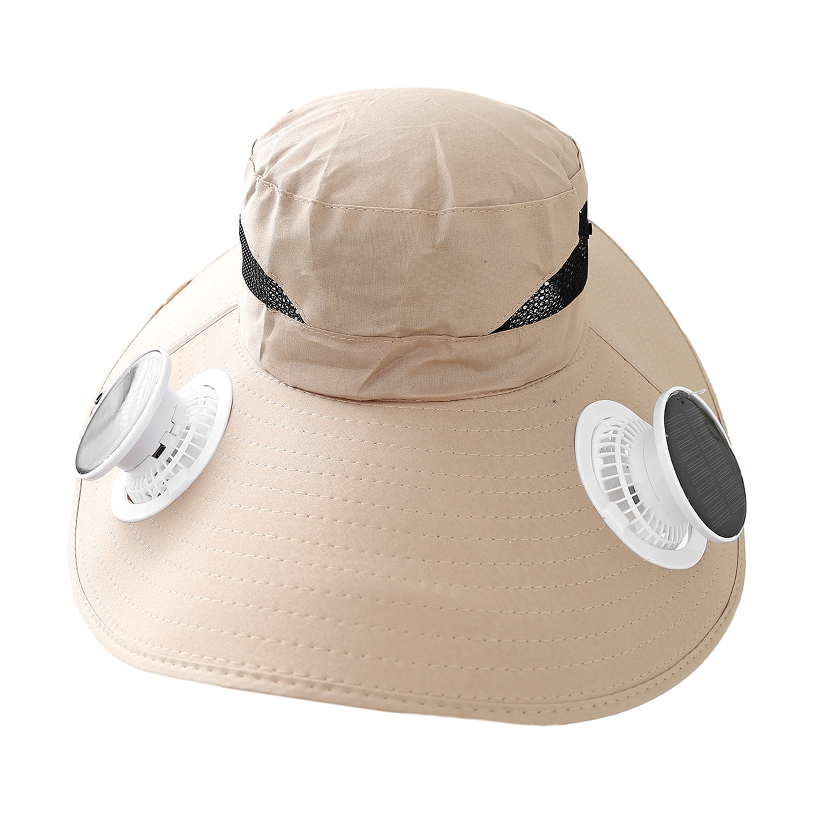 Wide-brimmed Hat with Fan Wide Brim Solar Fan Hat for Men Women Uv ...