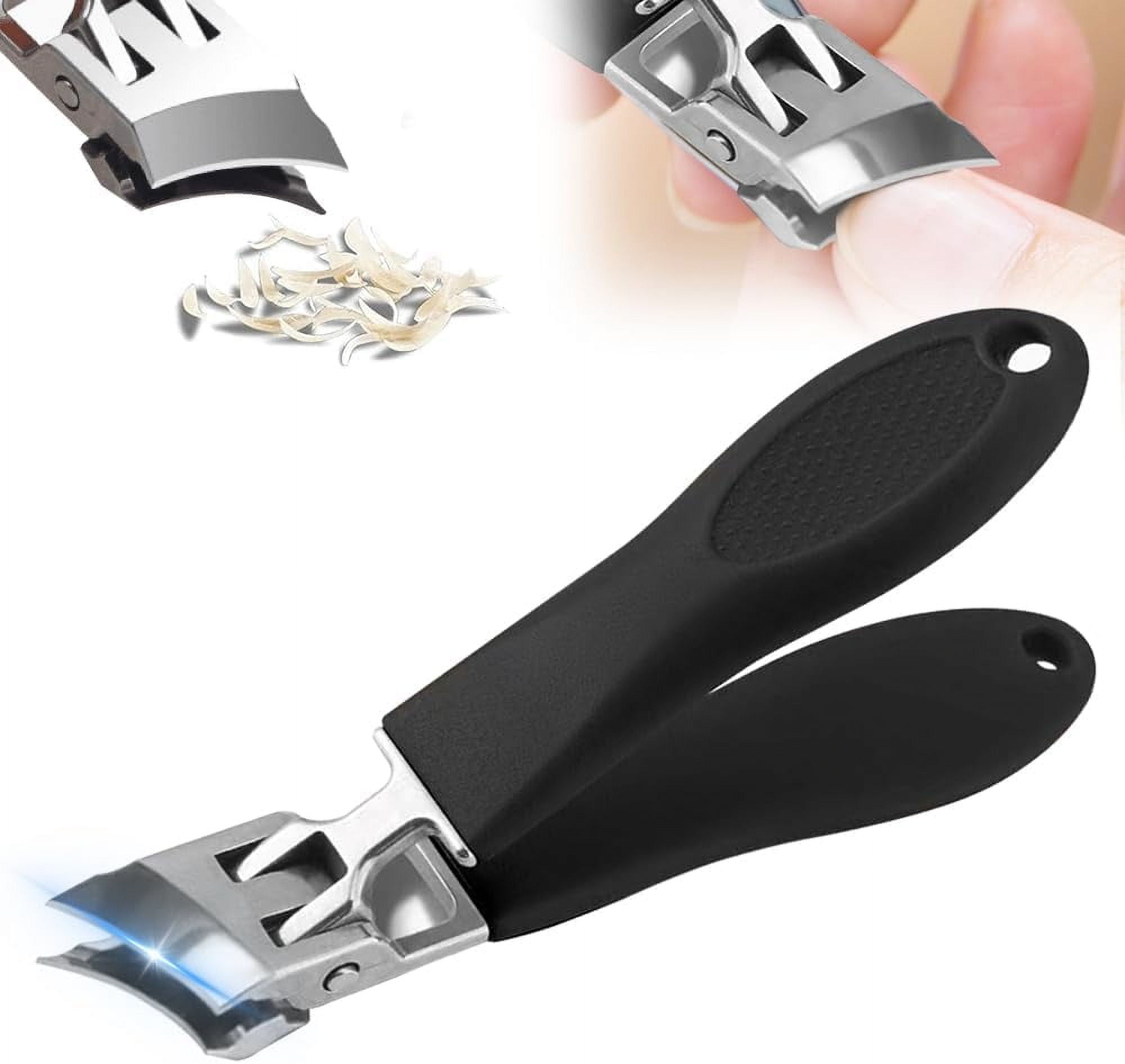Wide toenail clippers for thick toenails,Splash-Proof Design, Heavy ...