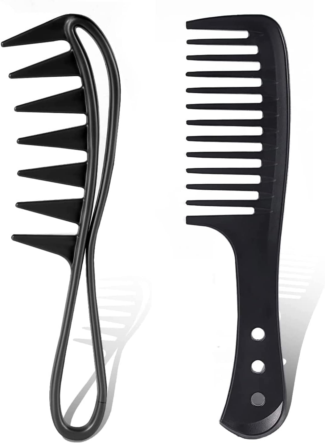 Wide tooth comb, 2 Packs Large Curl Comb for Long Wet and Curly wavy ...