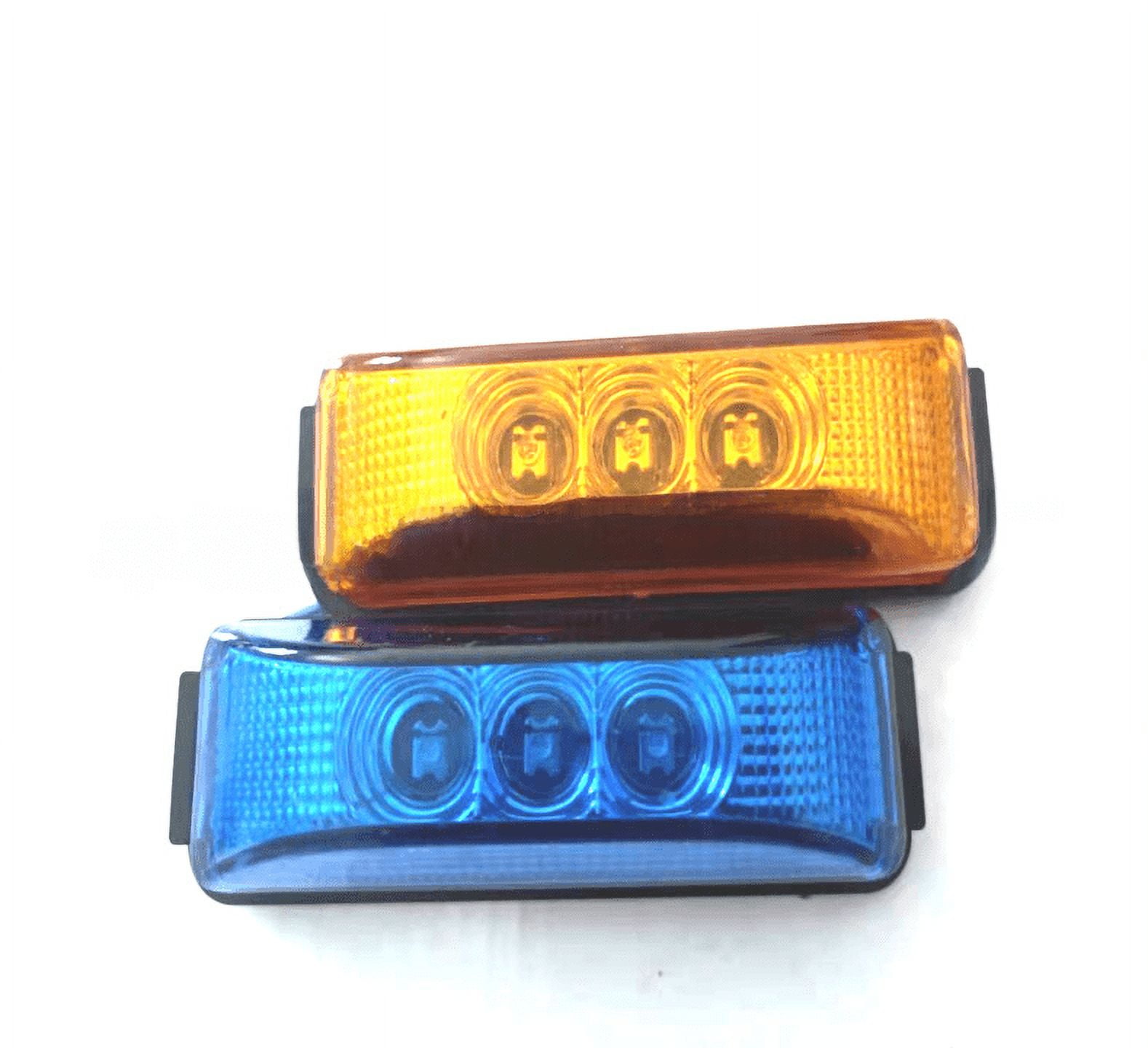 Wide voltage 3LED trapezoidal side light human fish light truck side ...