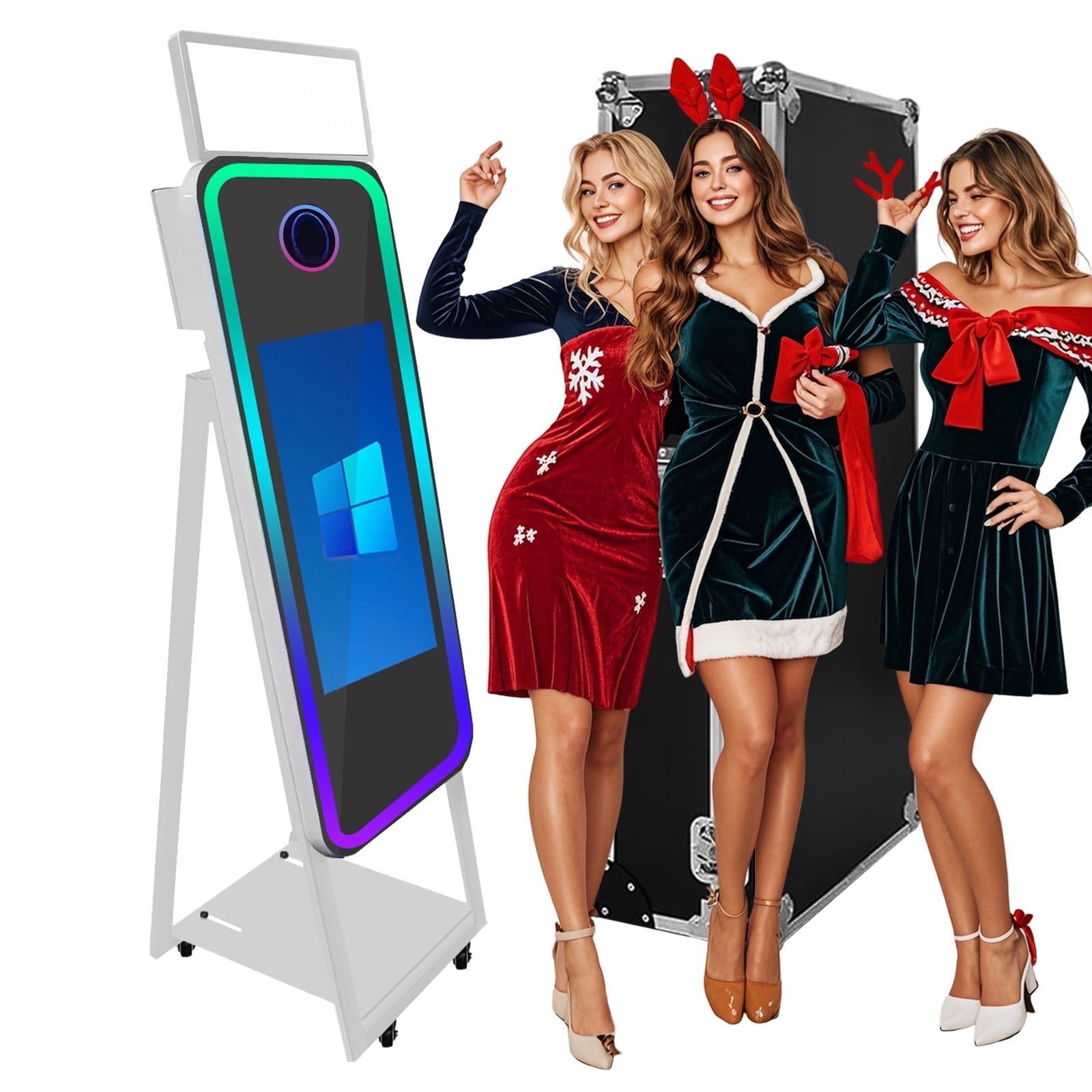 WideMeet 40inch Mirror Photobooth Machine with 21.5inch Touch Screen ...
