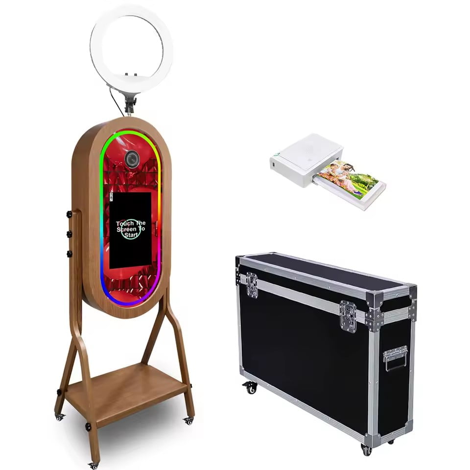 WideMeet Magic Mirror Selfie Photobooth Machine with 21.5inch Touch ...