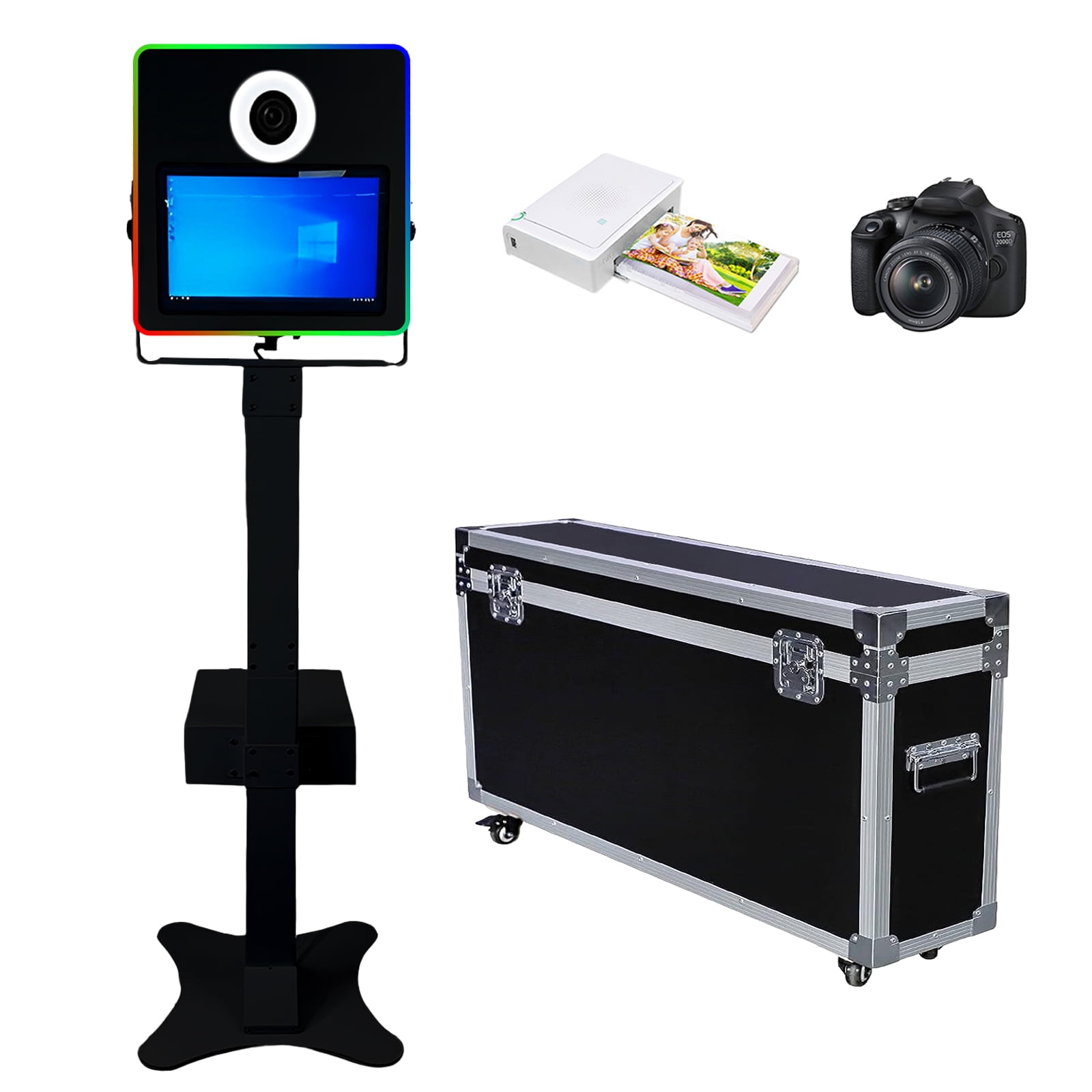 WideMeet Portable 15.6in Touch Screen DSLR Photobooth Machine with ...