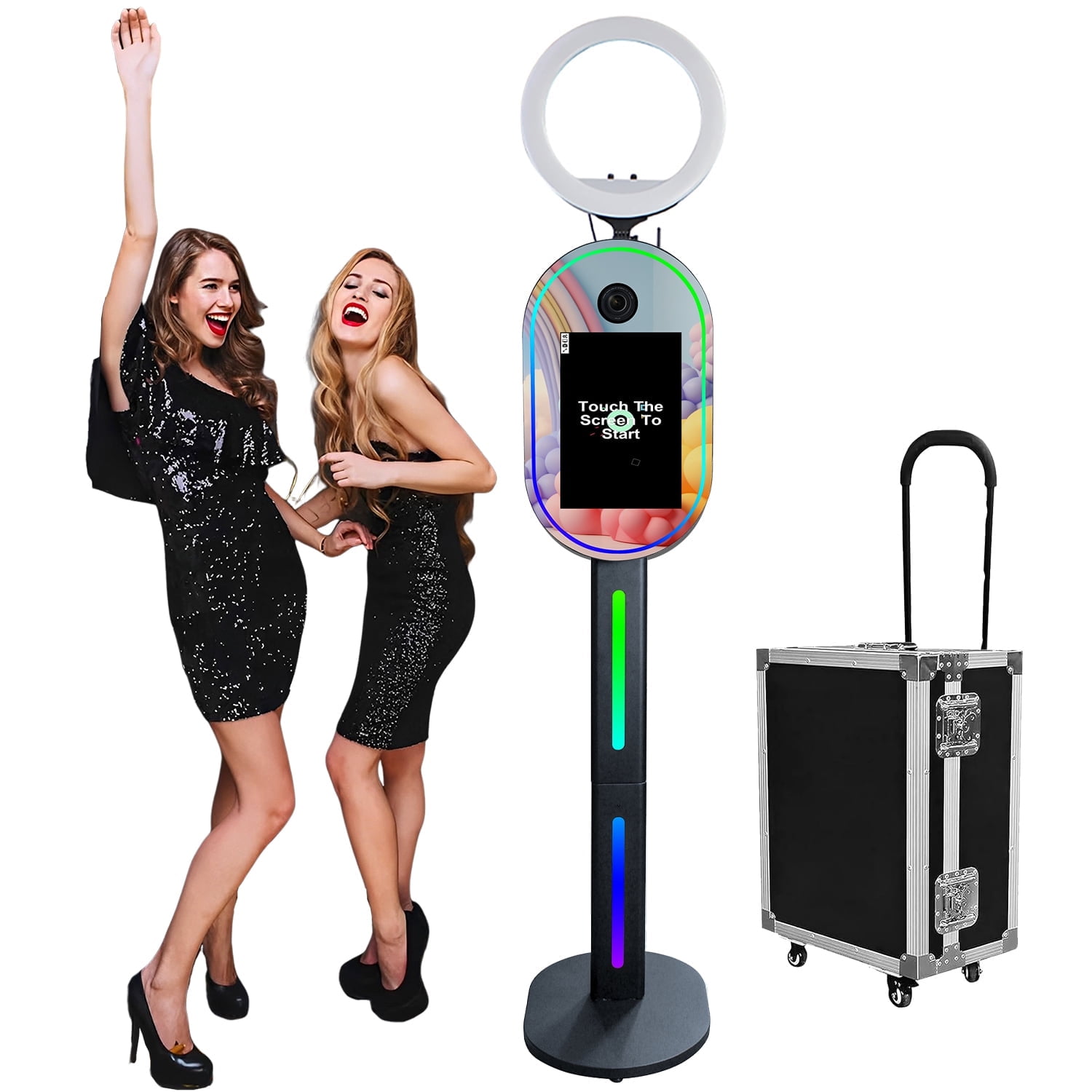 WideMeet Portable Mirror Photobooth with 15.6inch Touch Screen Selfie ...