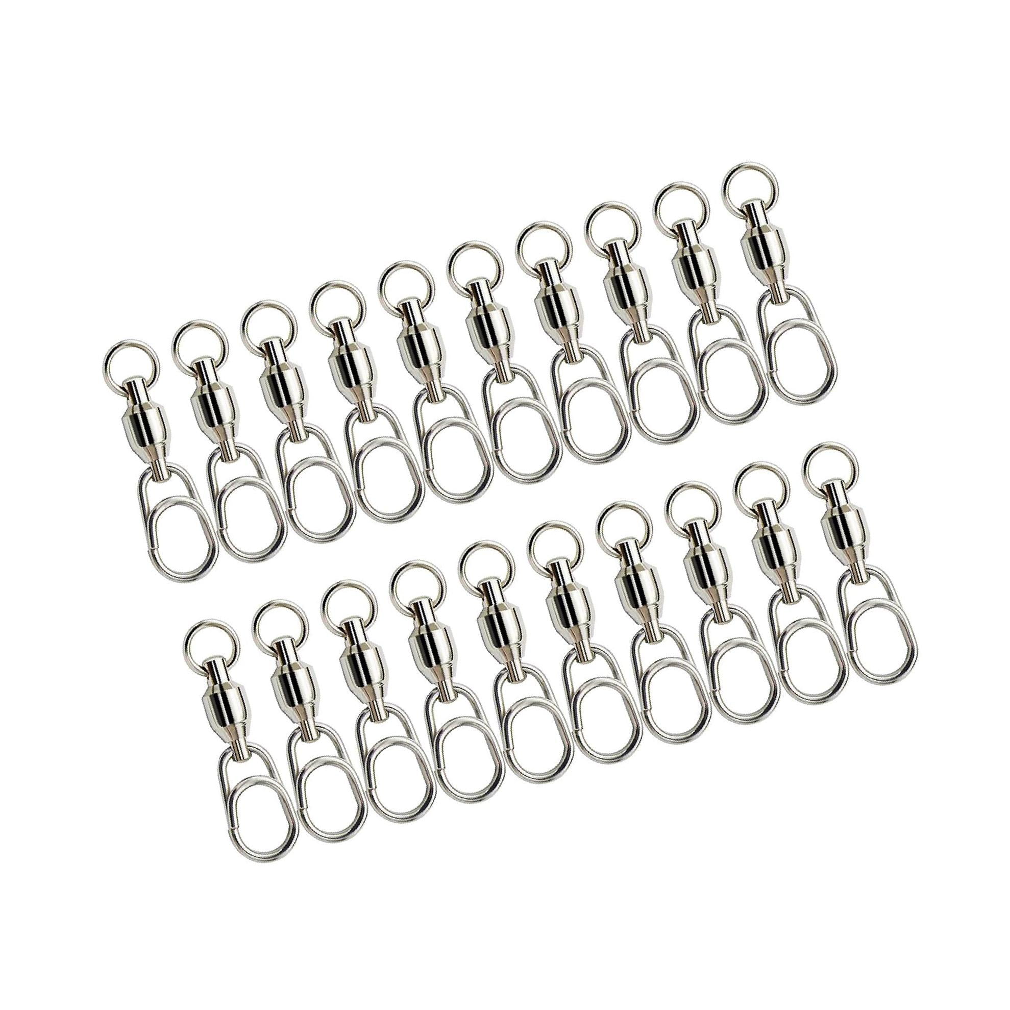 Widealiff Ball Bearing Fishing Swivel with Snap Clip Stainless Steel ...
