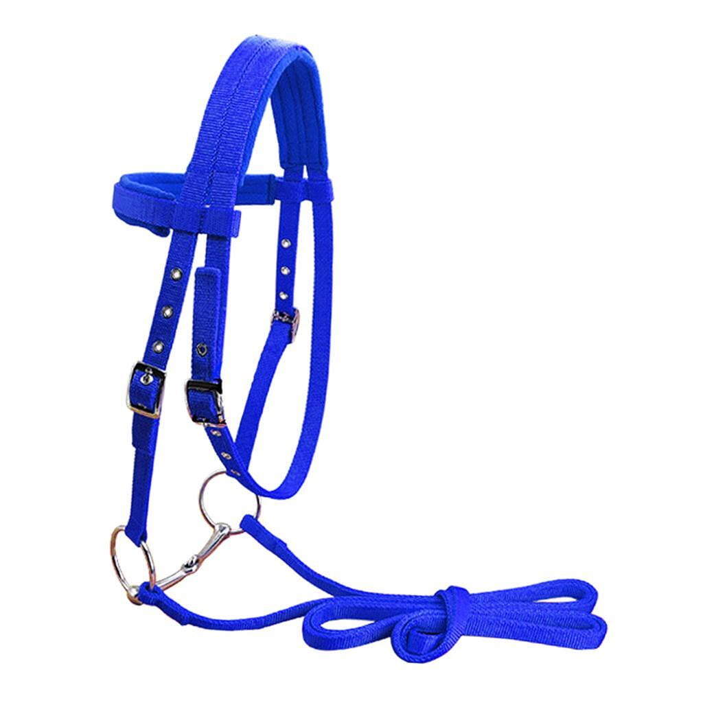 Widealiff Horse Bridle Rein Harness Headstalls Removable Snaffle Nylon ...