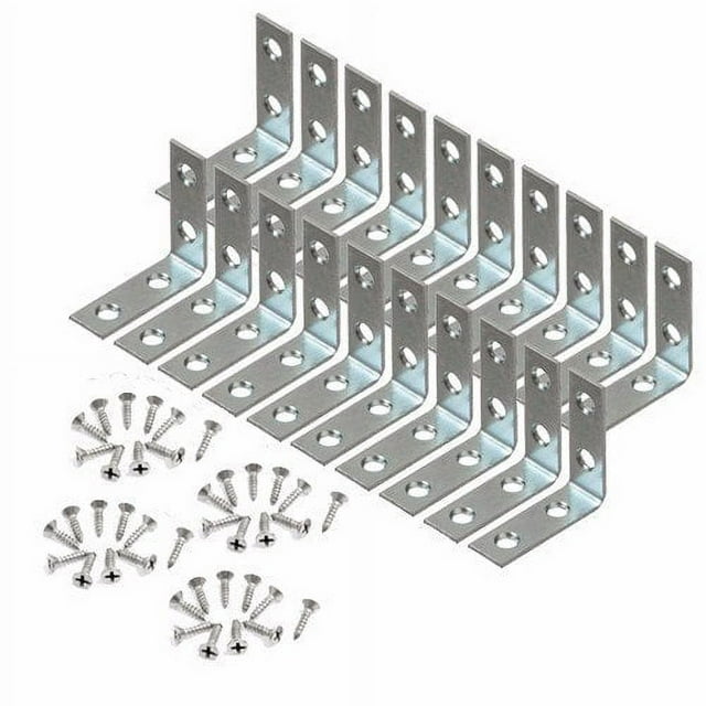 Wideskall 1.5" inch Corner Brace Angle Repair Bracket w/ Screws Pack of ...