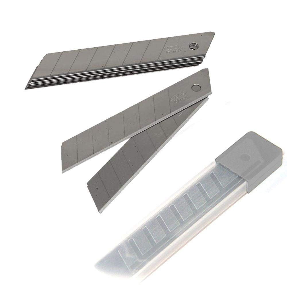 Wideskall 10 Pcs Snap Off 18mm 4" Cutter Utility Knife Replacement ...