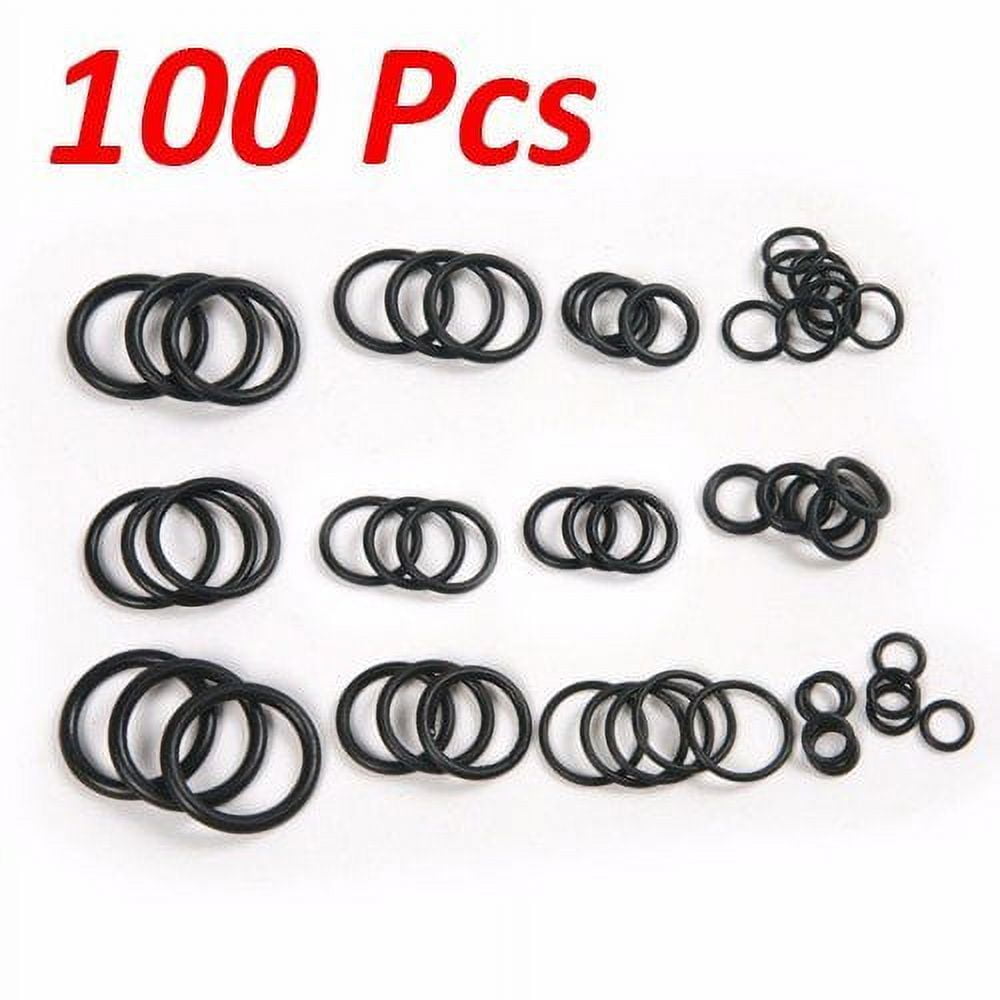 Wideskall 100 Pcs Flexible Nitrile Rubber O Rings Washers Grommets ...