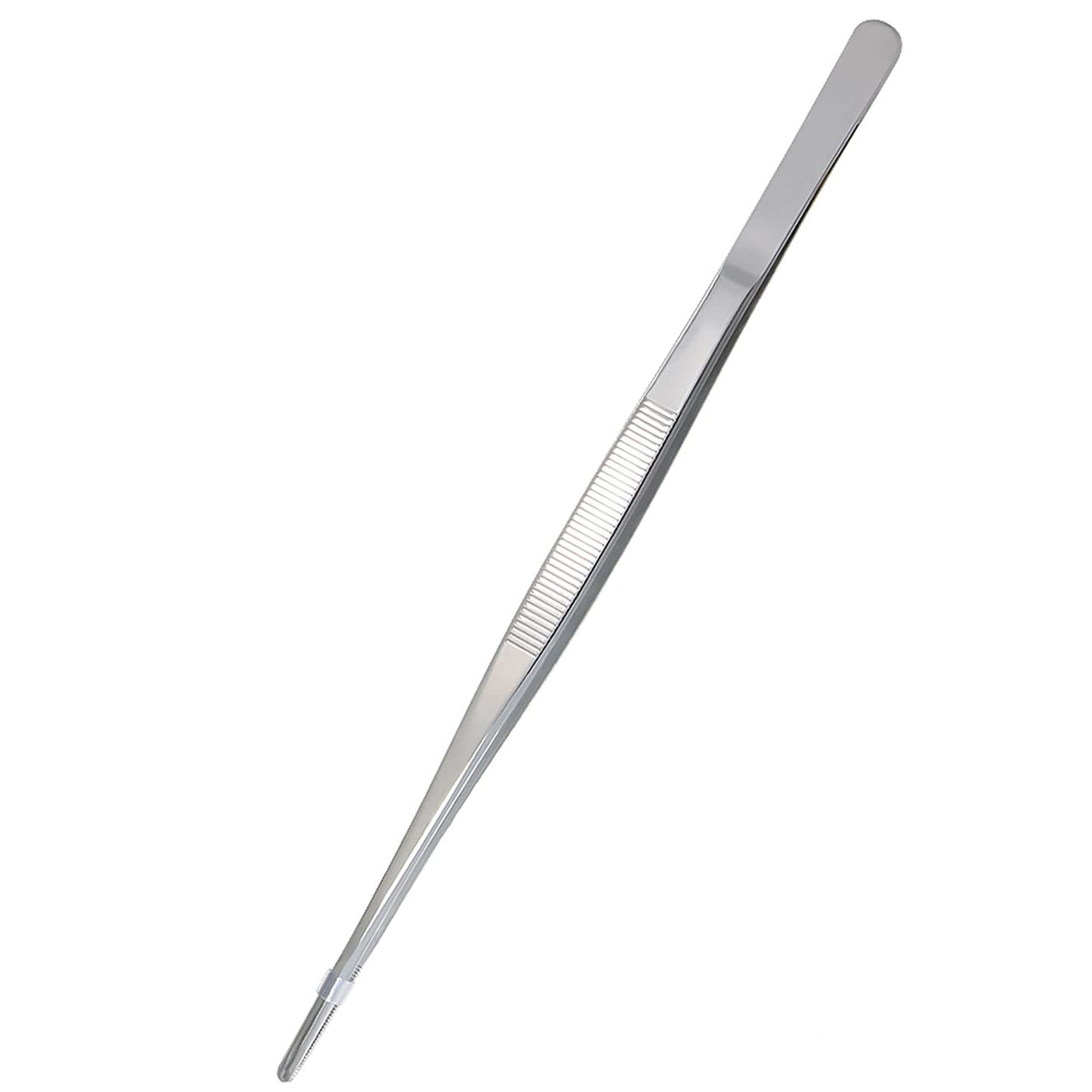 Wideskall 12" inch Long Stainless Steel Blunt Tweezer Kitchen Cooking ...