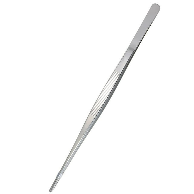Wideskall 12" inch Long Stainless Steel Blunt Tweezer Kitchen Cooking ...