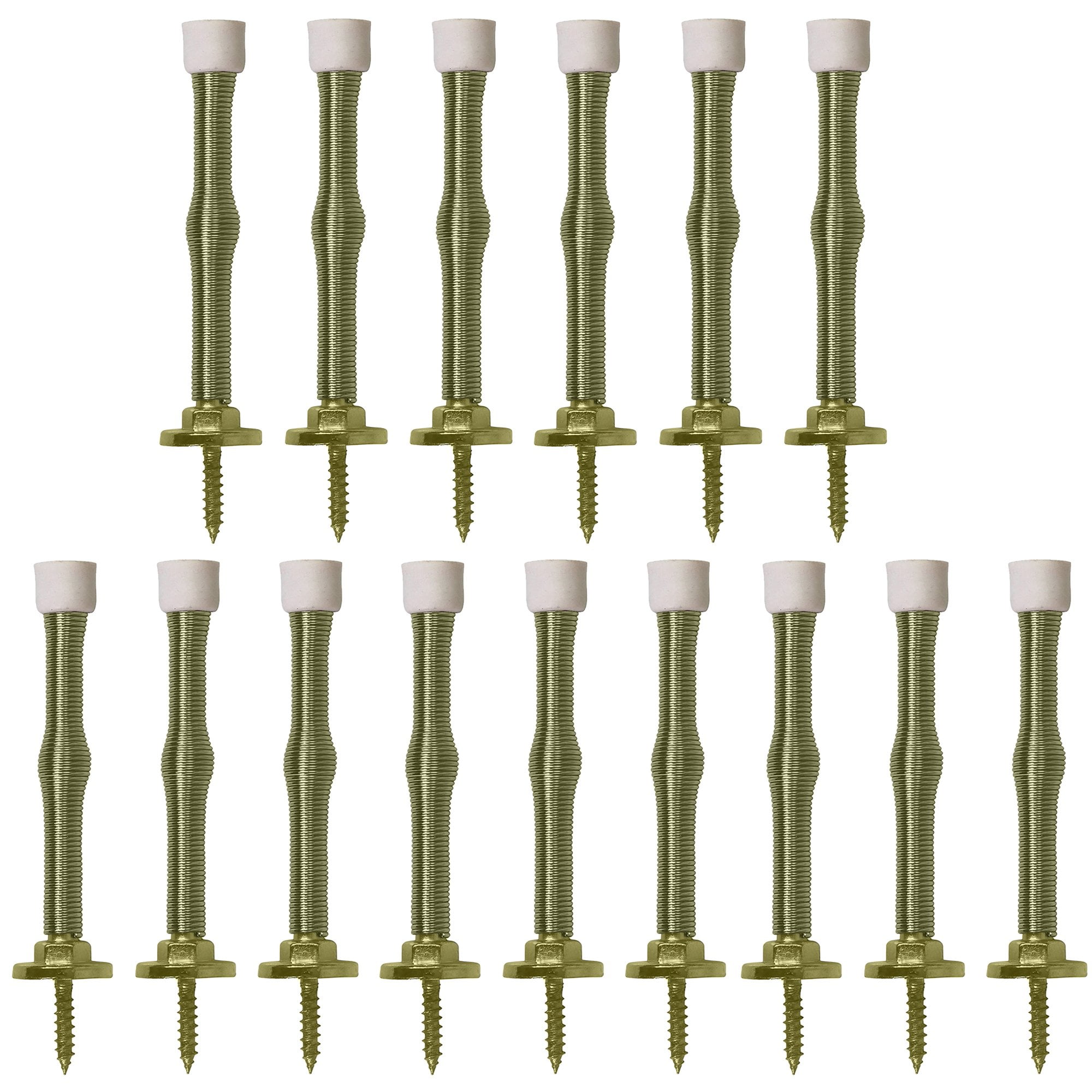 Wideskall 15 Packs Spring Door Stopper Spring Door Stop, Brass ...