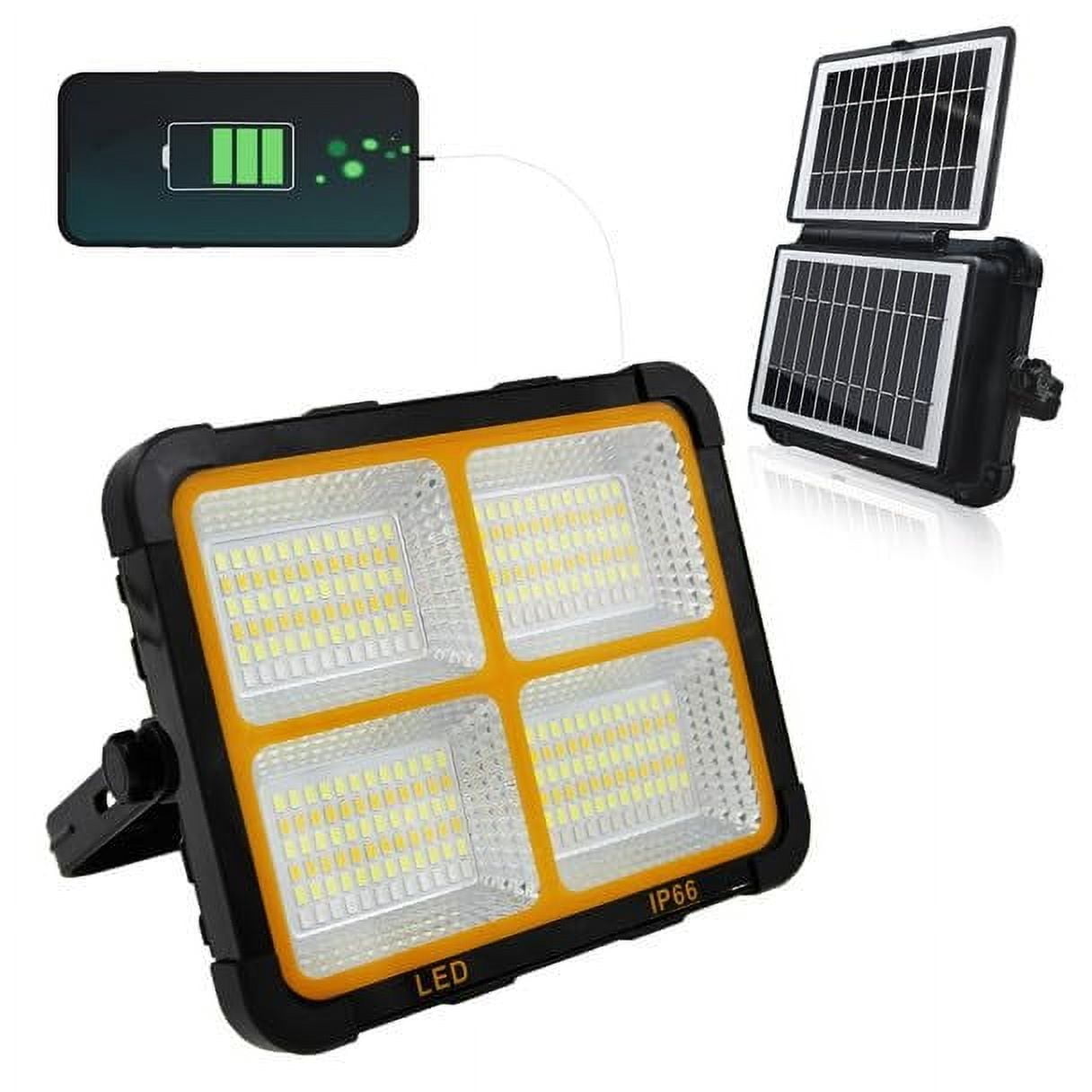 Wideskall 150W Portable Rechargable Dual Solar Panel LED Work Light ...