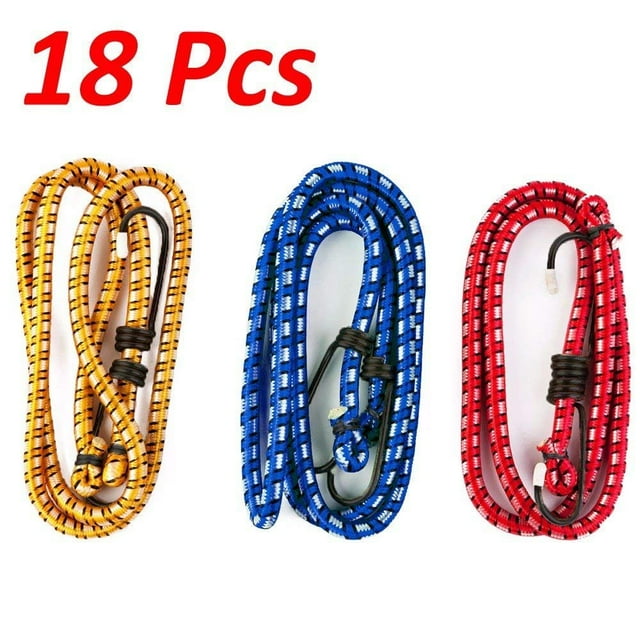 Wideskall 18 Pieces 30" inch Extra Long Bungee Cords with Hooks ...