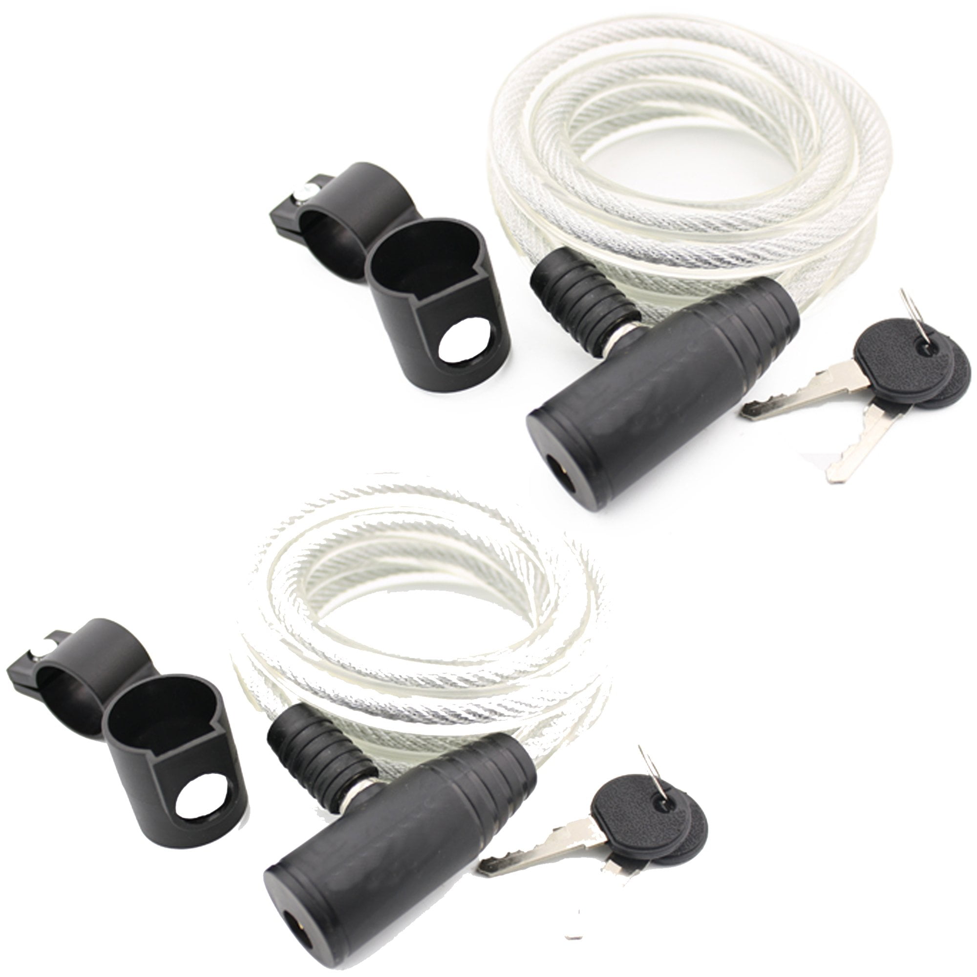 Wideskall 2-Pack 72" inch Extra Long Heavy Duty 12mm Cable Self Coiling ...