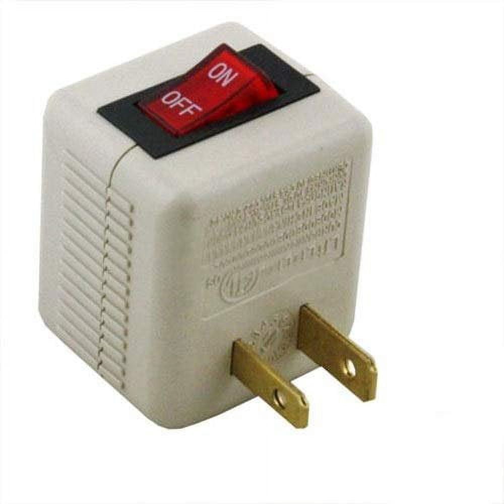 Wideskall 2 Prong AC Power Wall Plug Switch Tap Adapter, 15A 125V 1875W ...
