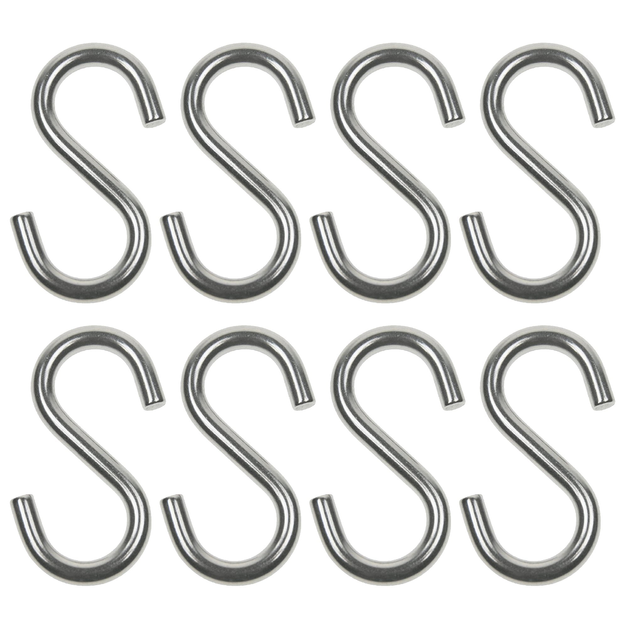 Wideskall 2" inch Heavy Duty Small Zinc Plated Steel S Shaped Hanging ...