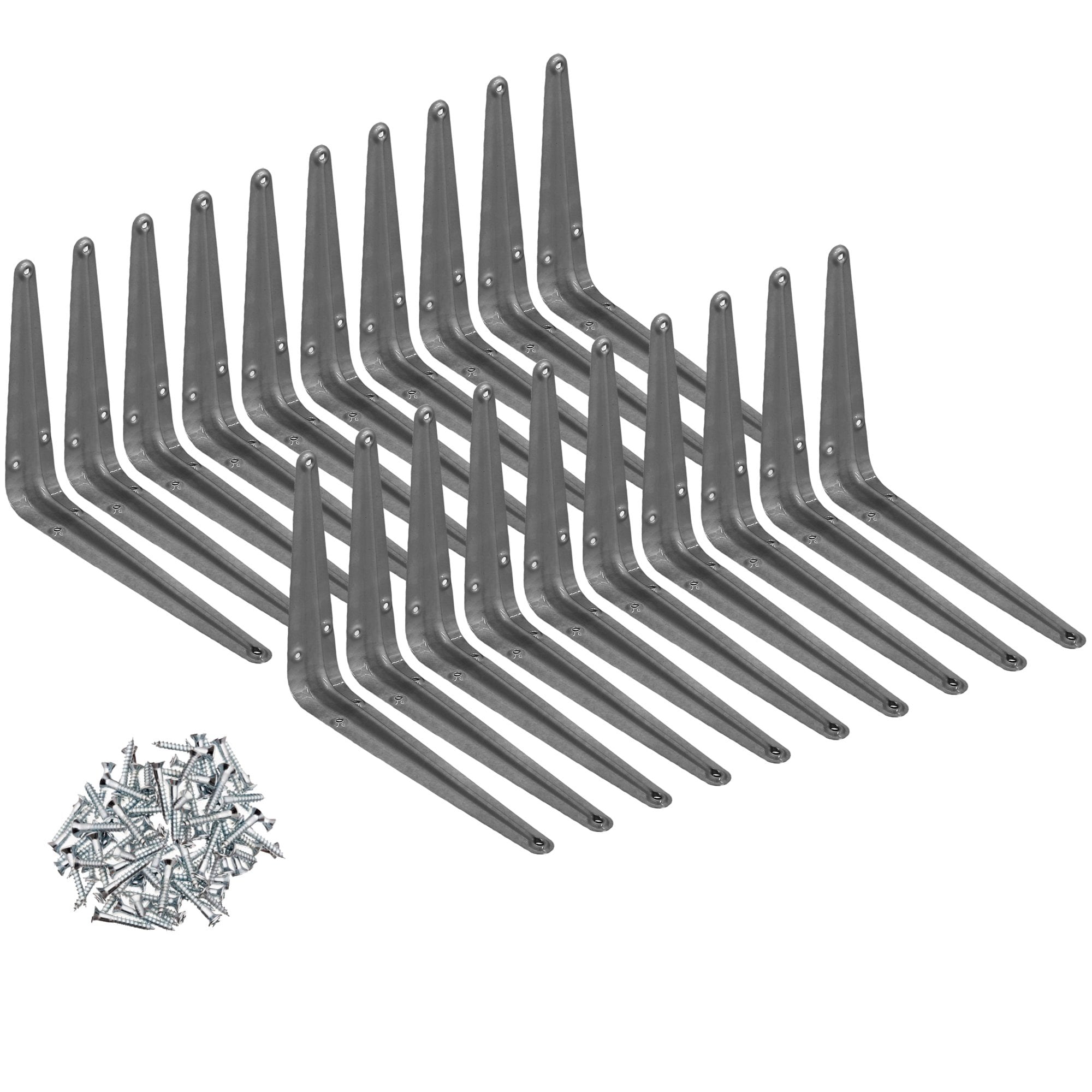 Wideskall 20 Pcs Metal 10" x 12" inch Wall Corner Angle Shelving Shelf ...