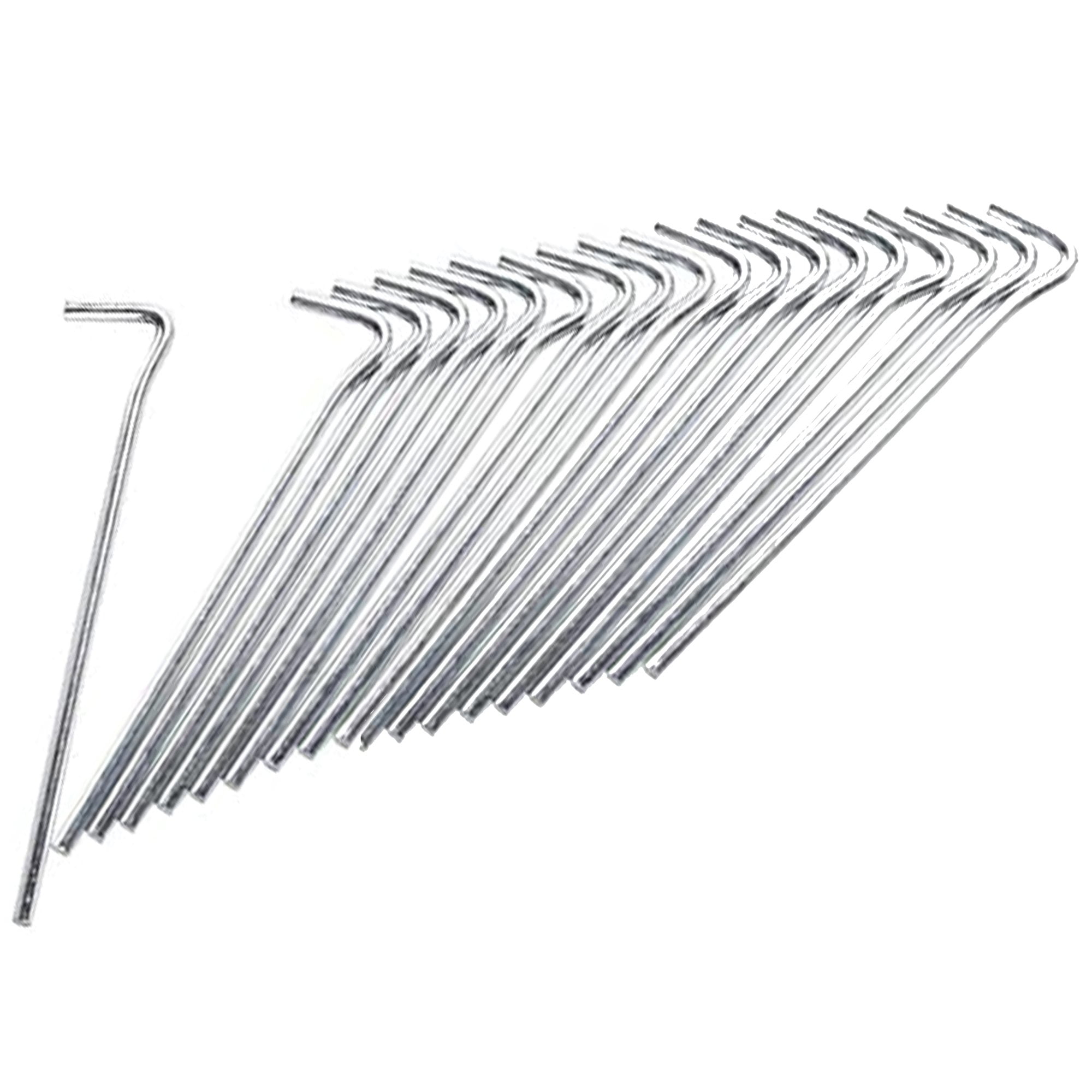 Wideskall 20 Pieces Heavy Duty Galvanized Steel Tent Pegs, Garden Fence ...