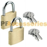 Wideskall 25mm 1" inch Small Mini Solid Brass Padlock with 2 Keys ...