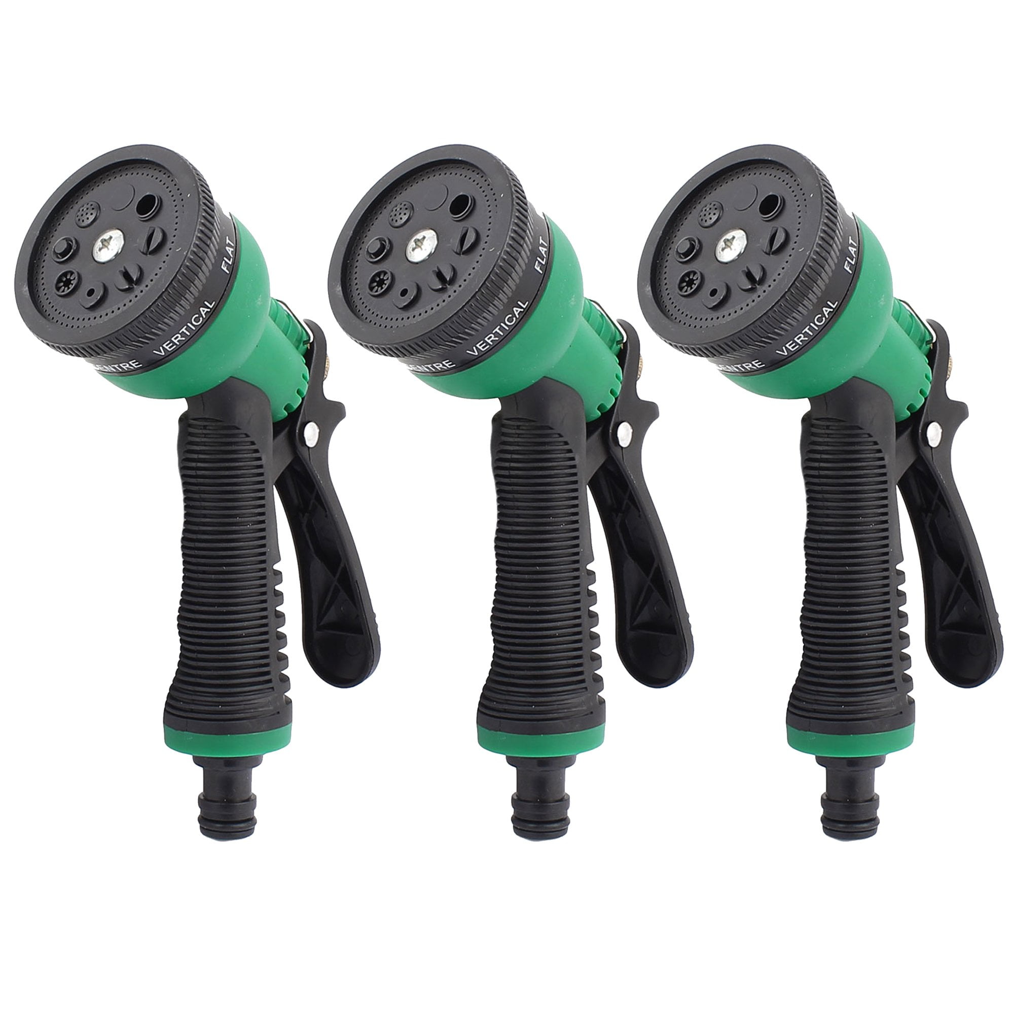 Wideskall 3 Packs 7 Way Patterns Heavy Duty Garden Hose Water Pressure ...