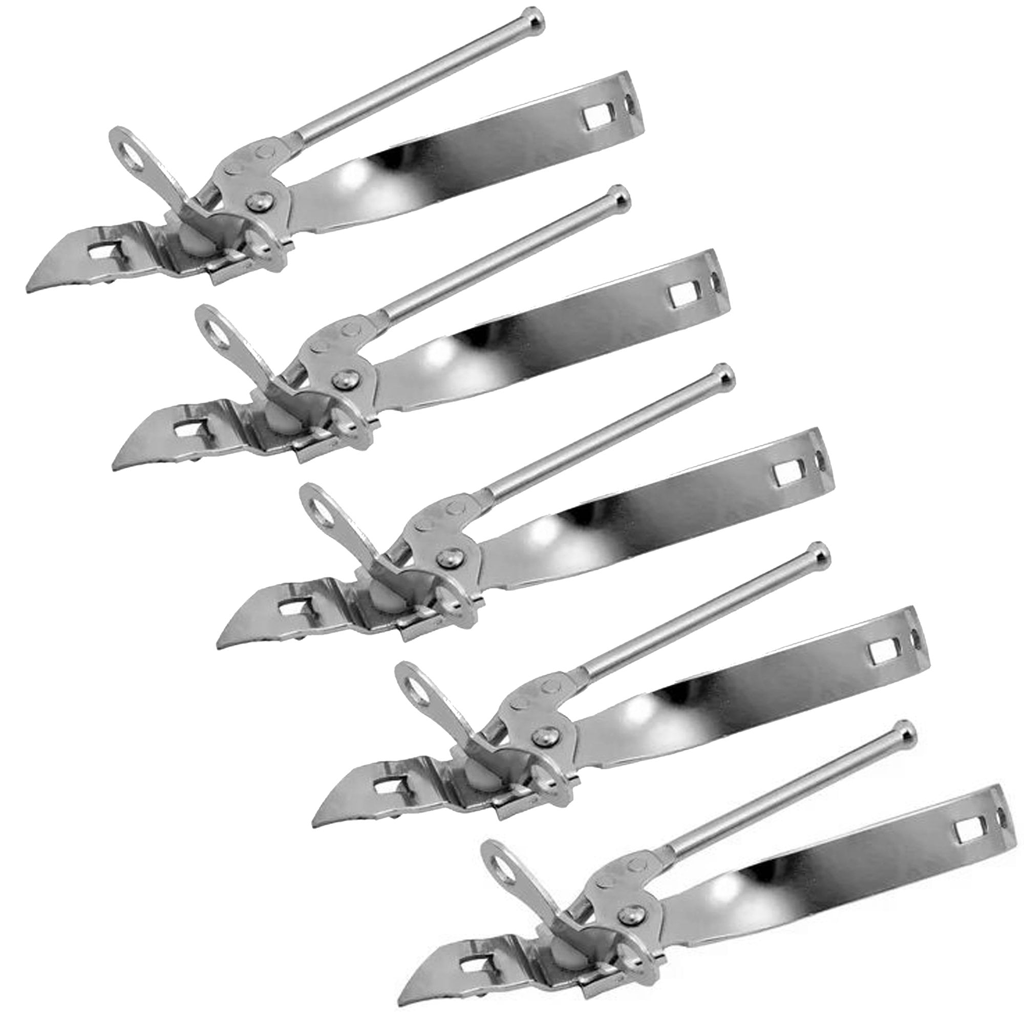 Wideskall 3-in-1 Can Opener with Bottle Opener Tapper Silver Pack of 5 ...