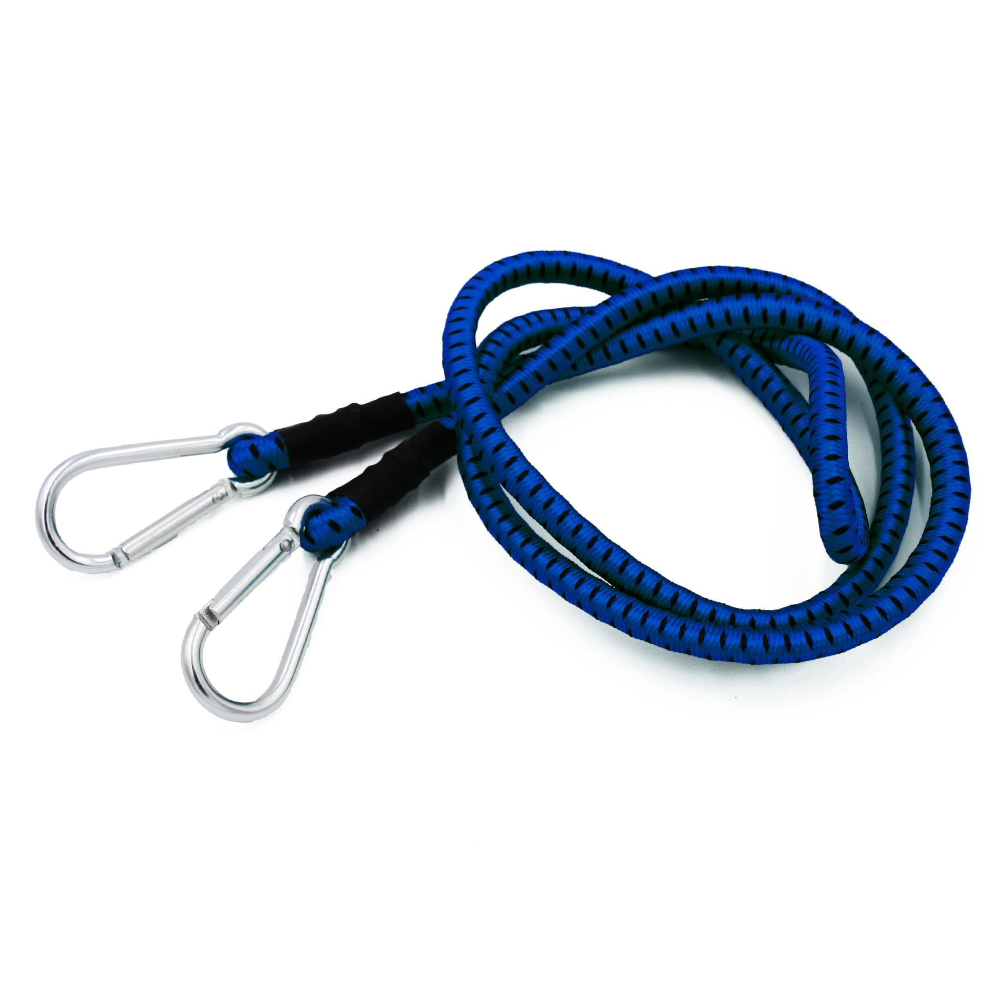 Wideskall 47" Bungee Cord Blue with Carabiners Hooks Pack of 1 ...