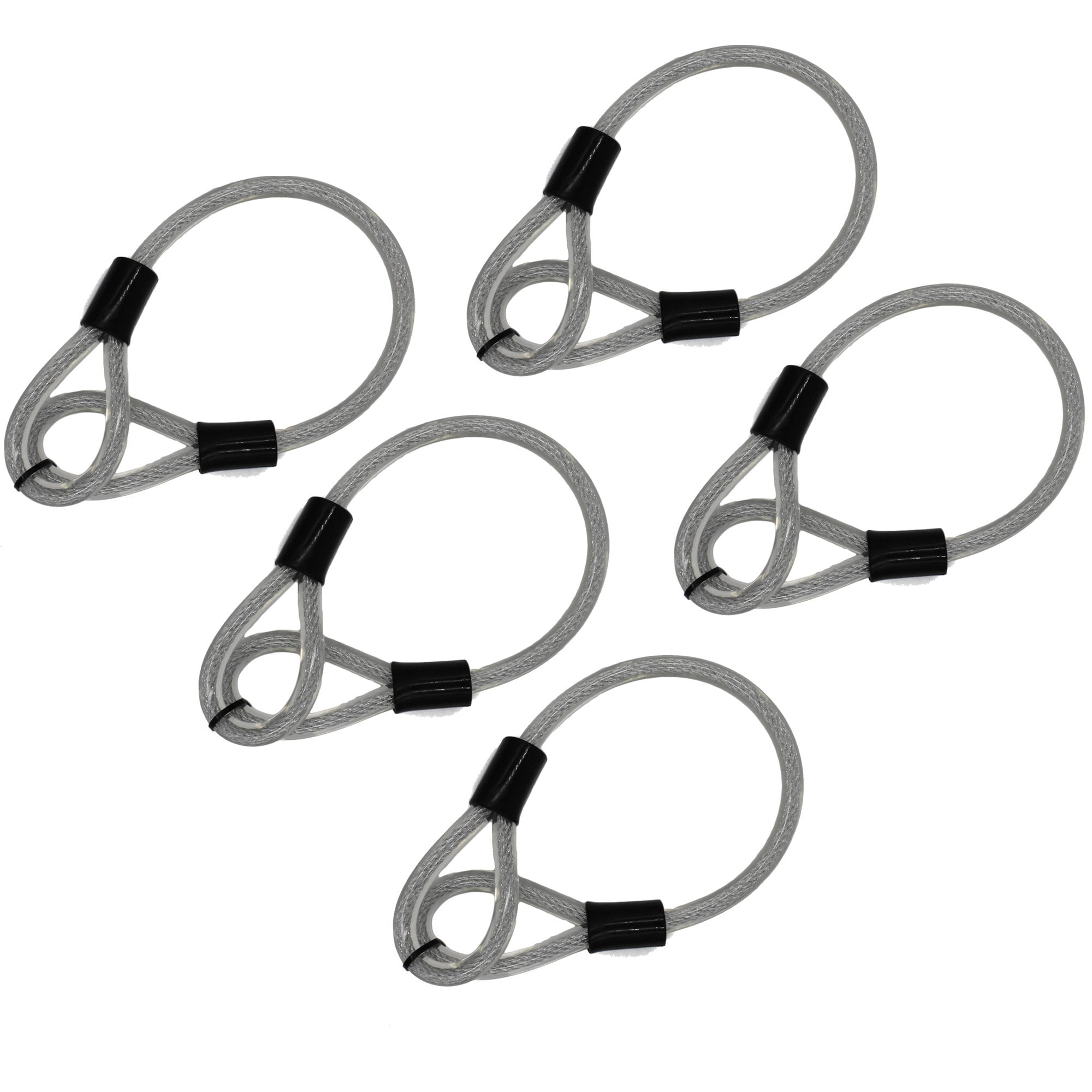 Wideskall 5-Pack 27" inch 15mm Super Duty Vinyl Coated Double Looped ...