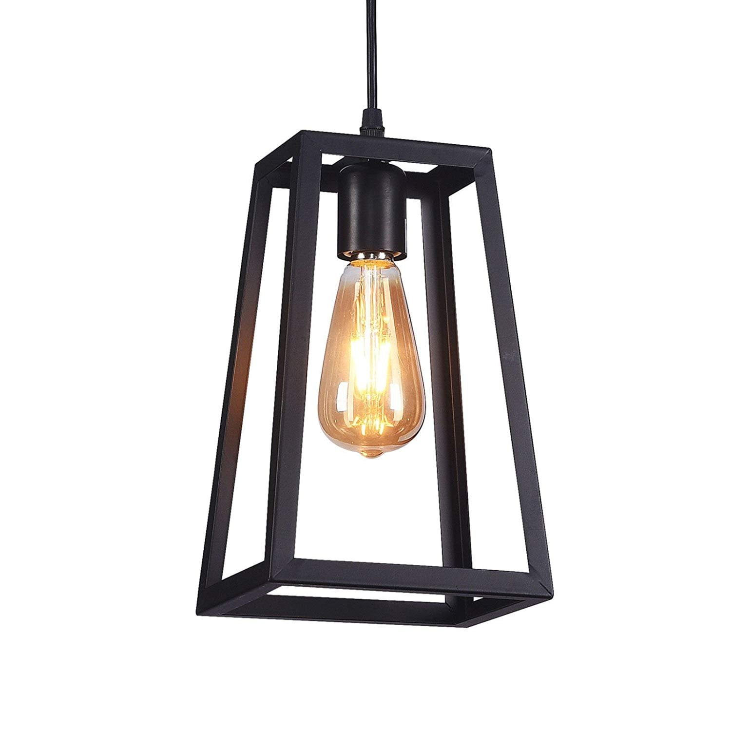 Wideskall 6" Industrial Metal Iron Frame Square Lantern Mini Hanging ...
