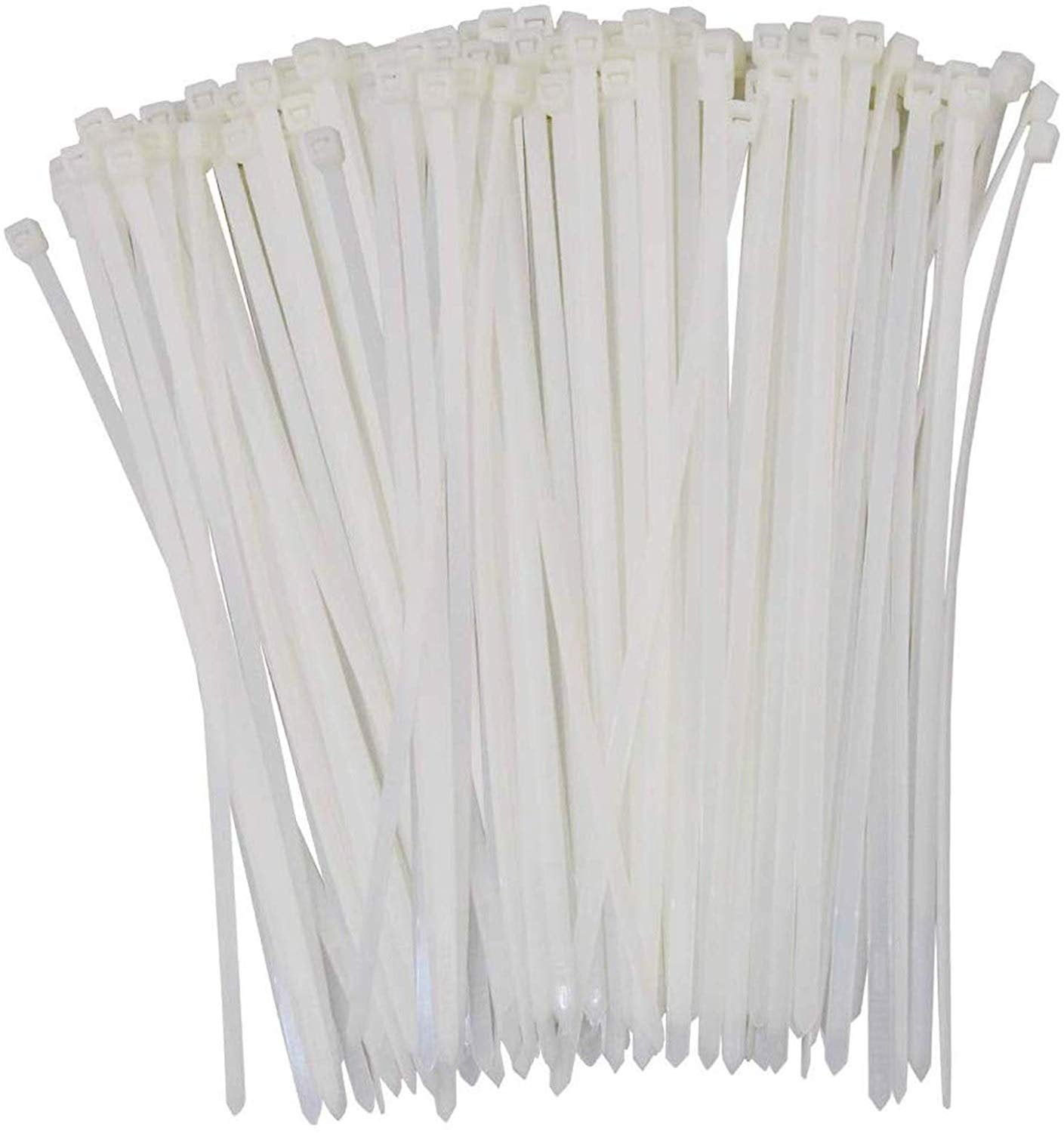 Wideskall 6" inch White Nylon Cable Zip Ties Self Locking 2.8 mm ...