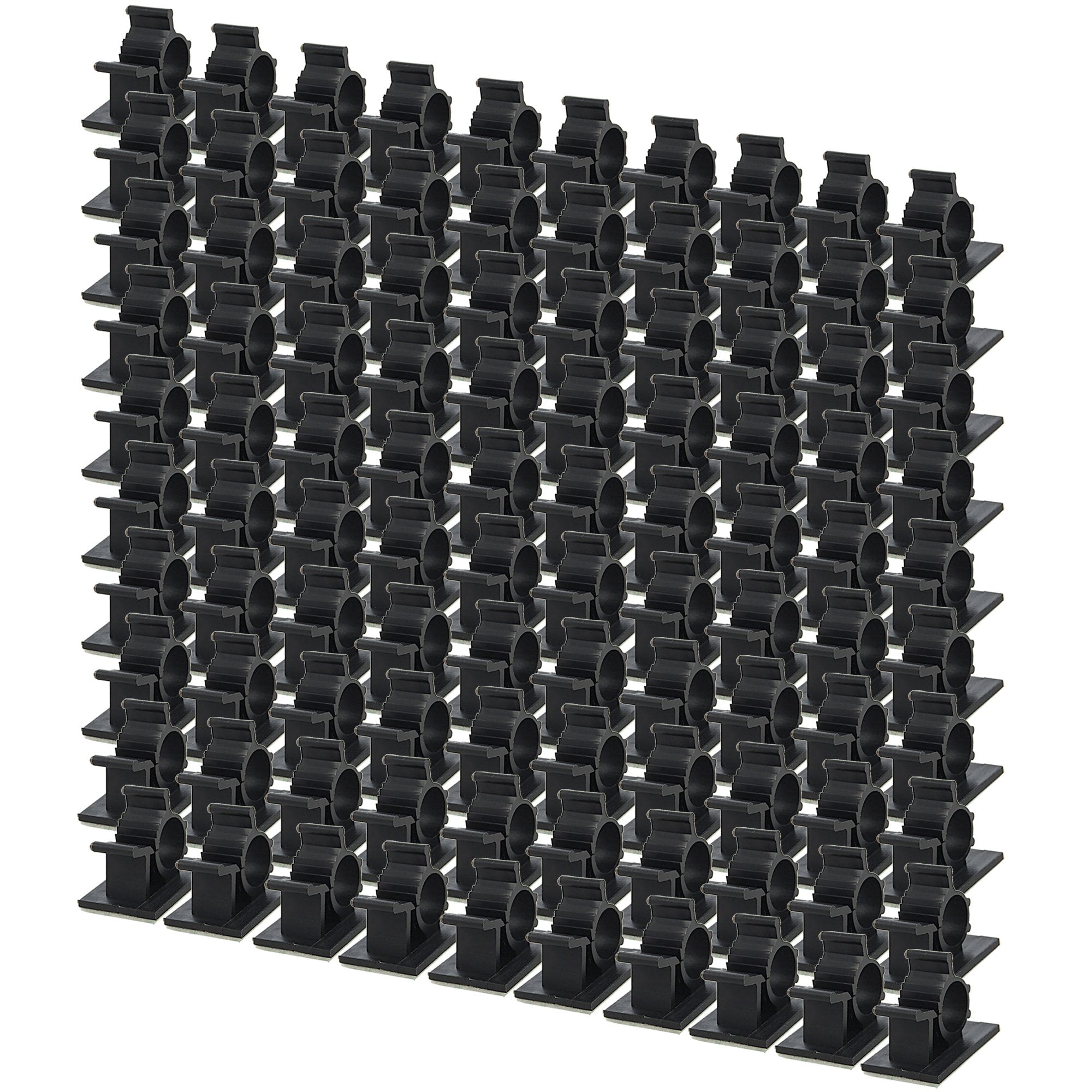Wideskall 80 Pcs 1/2" inch Adhesive Black Nylon Adjustable Cable Clips ...