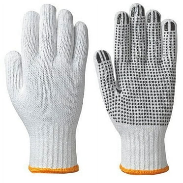 Wideskall High Visibiliby Large Cotton PVC Dots Grip String Knit Safety ...