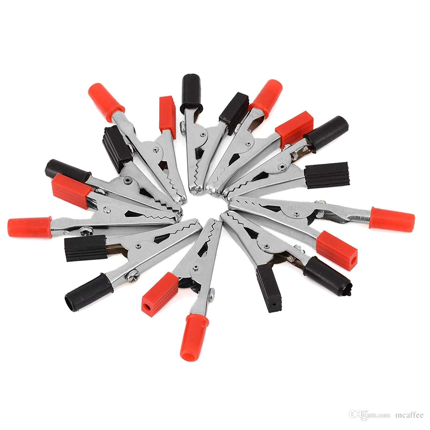 Wideskall Electrical Test Clamps Metal Alligator Clips with Red & Black ...