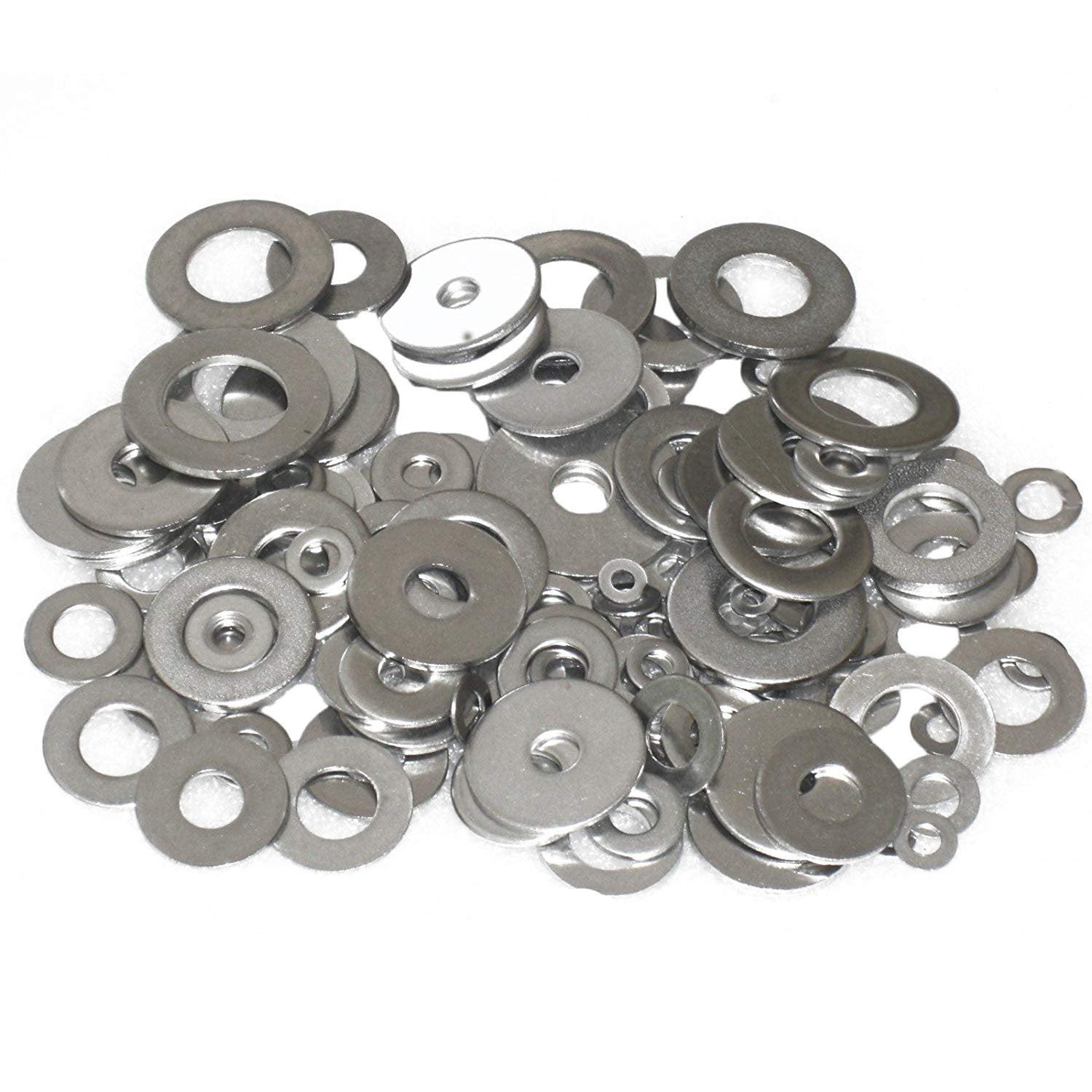 Wideskall Zinc Plated Steel Flat Washers Set Assortment Kit 3 Size 1/2 ...